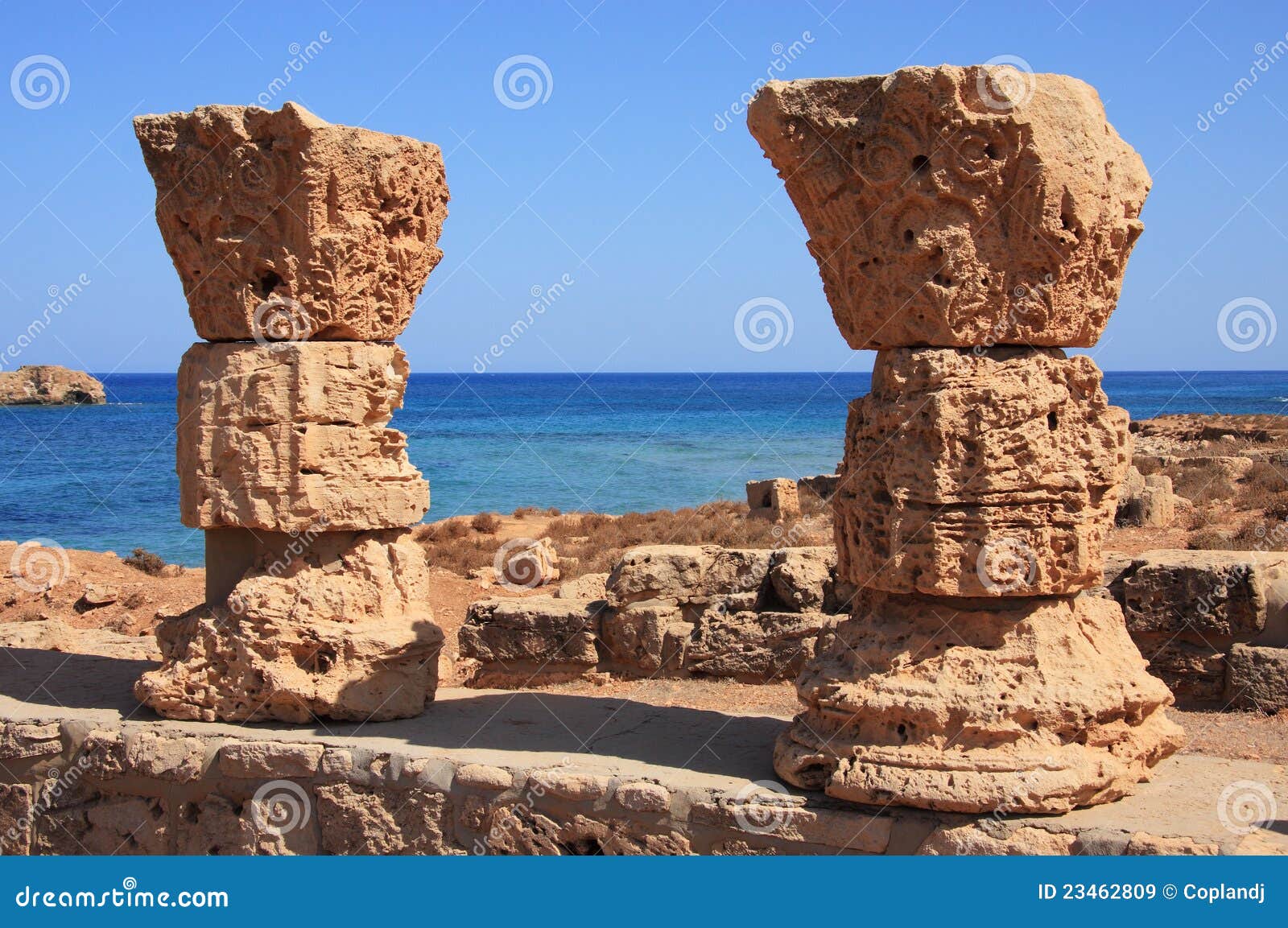 Libya Cyrenaica Apollonia stock image. Image of site - 23462809