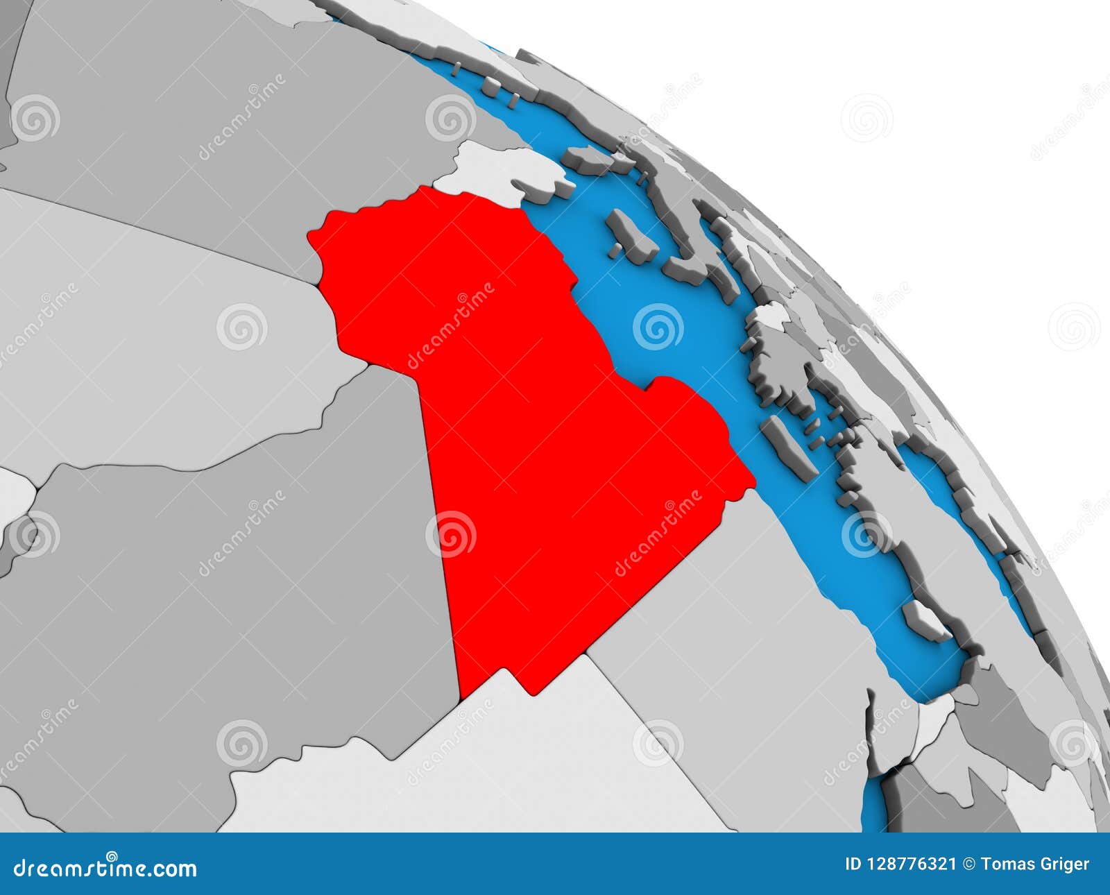 Libya on 3D globe stock illustration. Illustration of libyan - 128776321