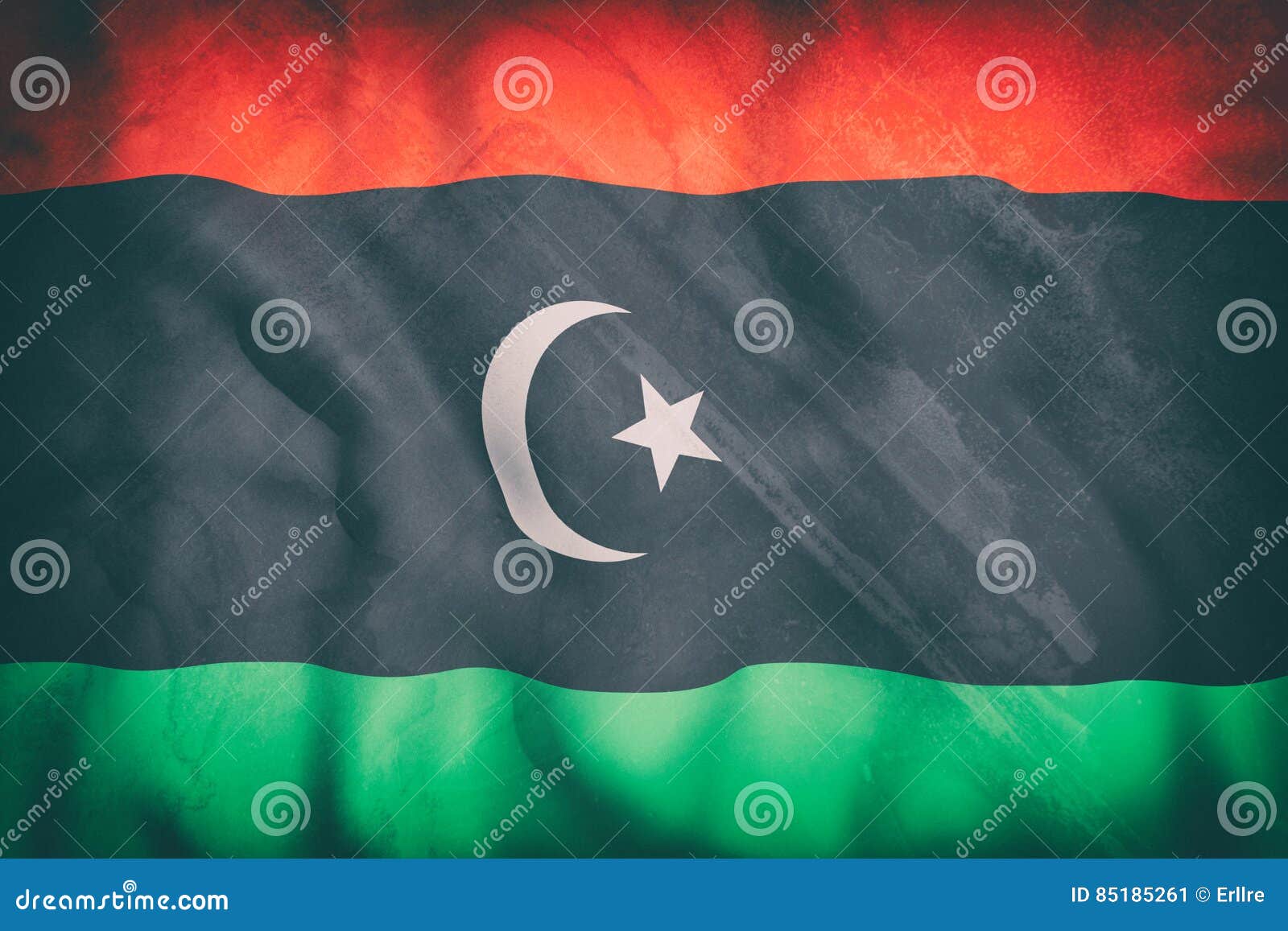 Libya flag stock illustration. Illustration of country - 85185261