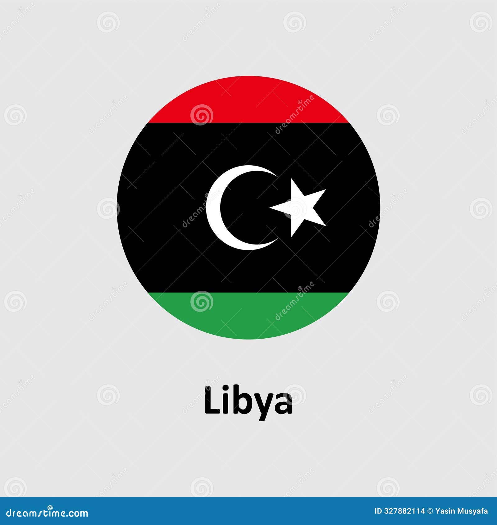 Libya flag design vector stock vector. Illustration of banner - 327882114