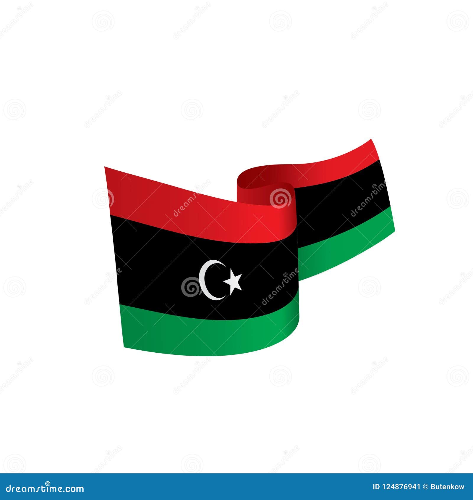 Libya Flag, Vector Illustration Stock Illustration - Illustration of ...