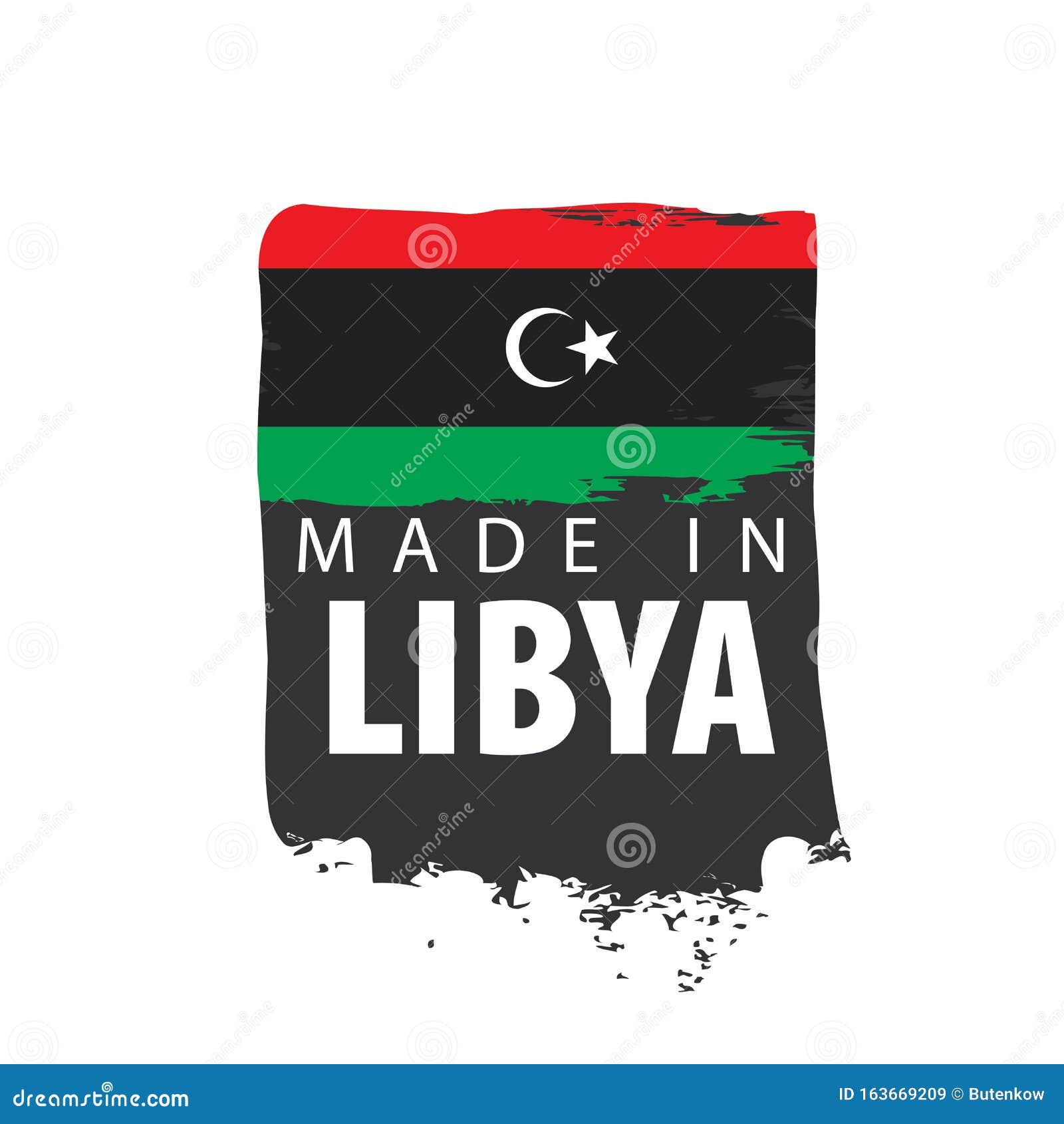 Libya Flag, Vector Illustration on a White Background Stock Vector ...