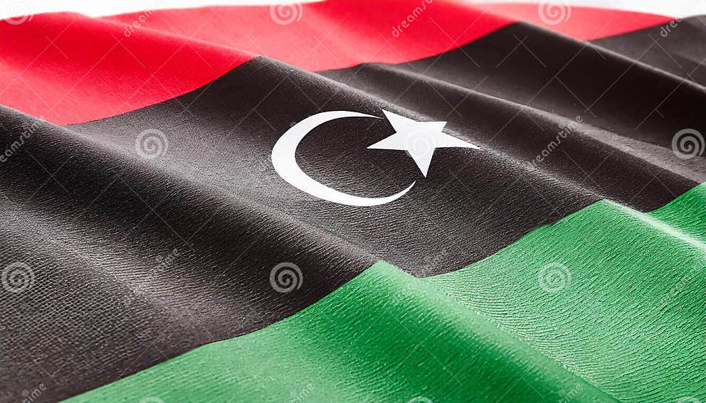 Libya Flag Waving on the Wind Stock Illustration - Illustration of ...