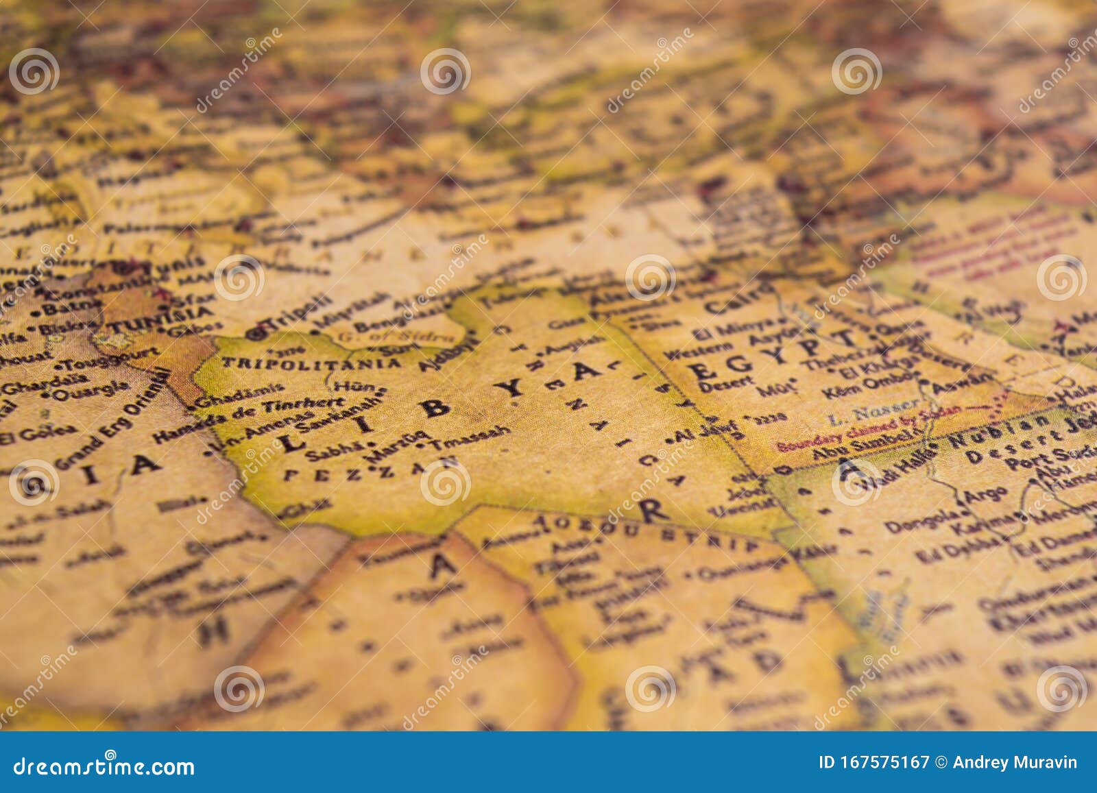 Libya Marked With A Flag On The Map Stock Photography | CartoonDealer ...