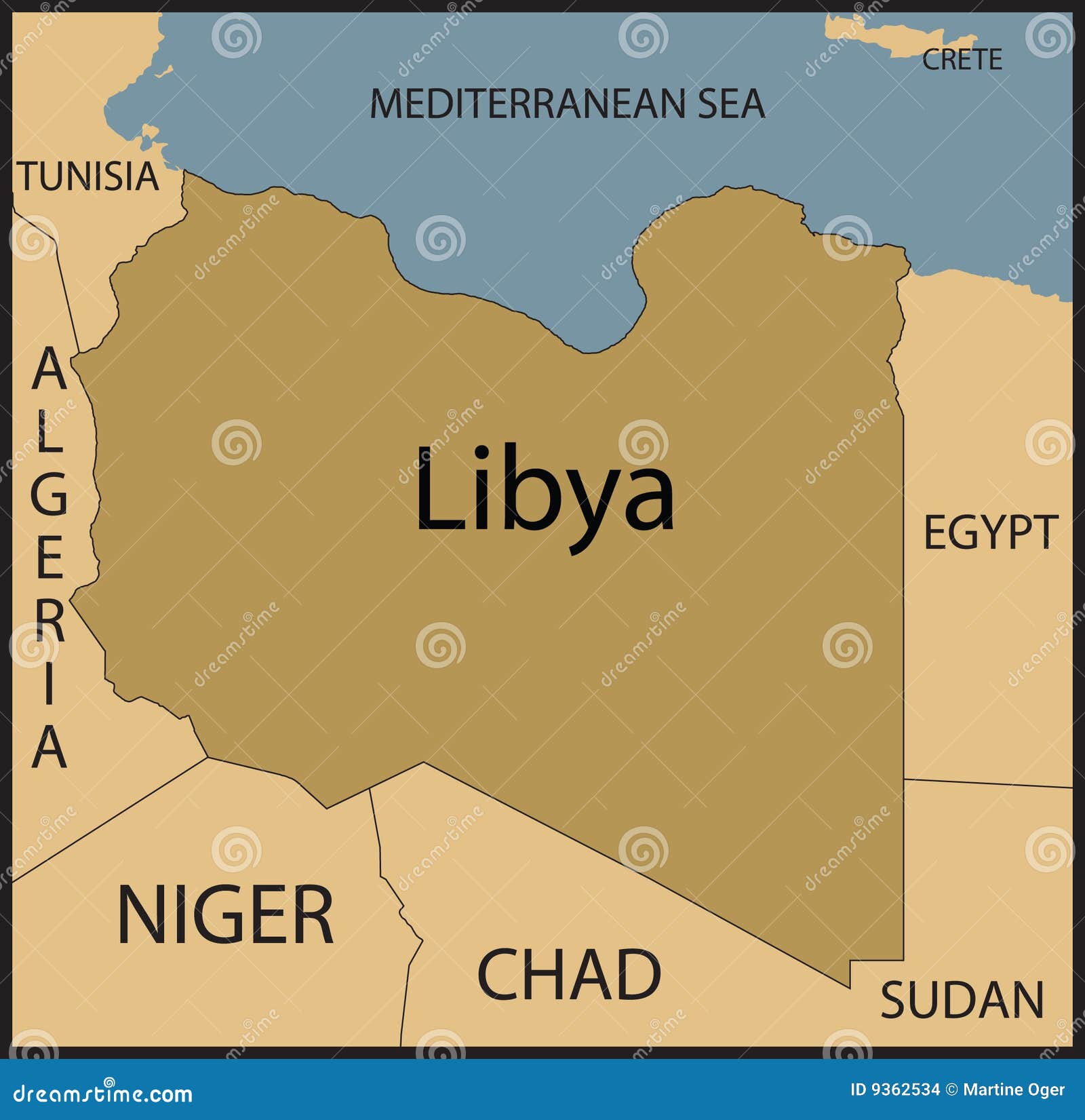 Libyan Desert Africa Map