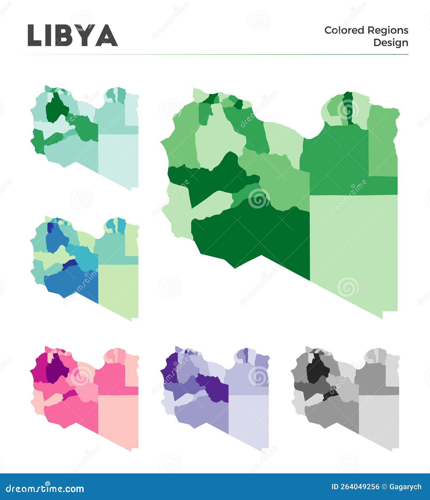 Libya map collection. stock vector. Illustration of country - 264049256