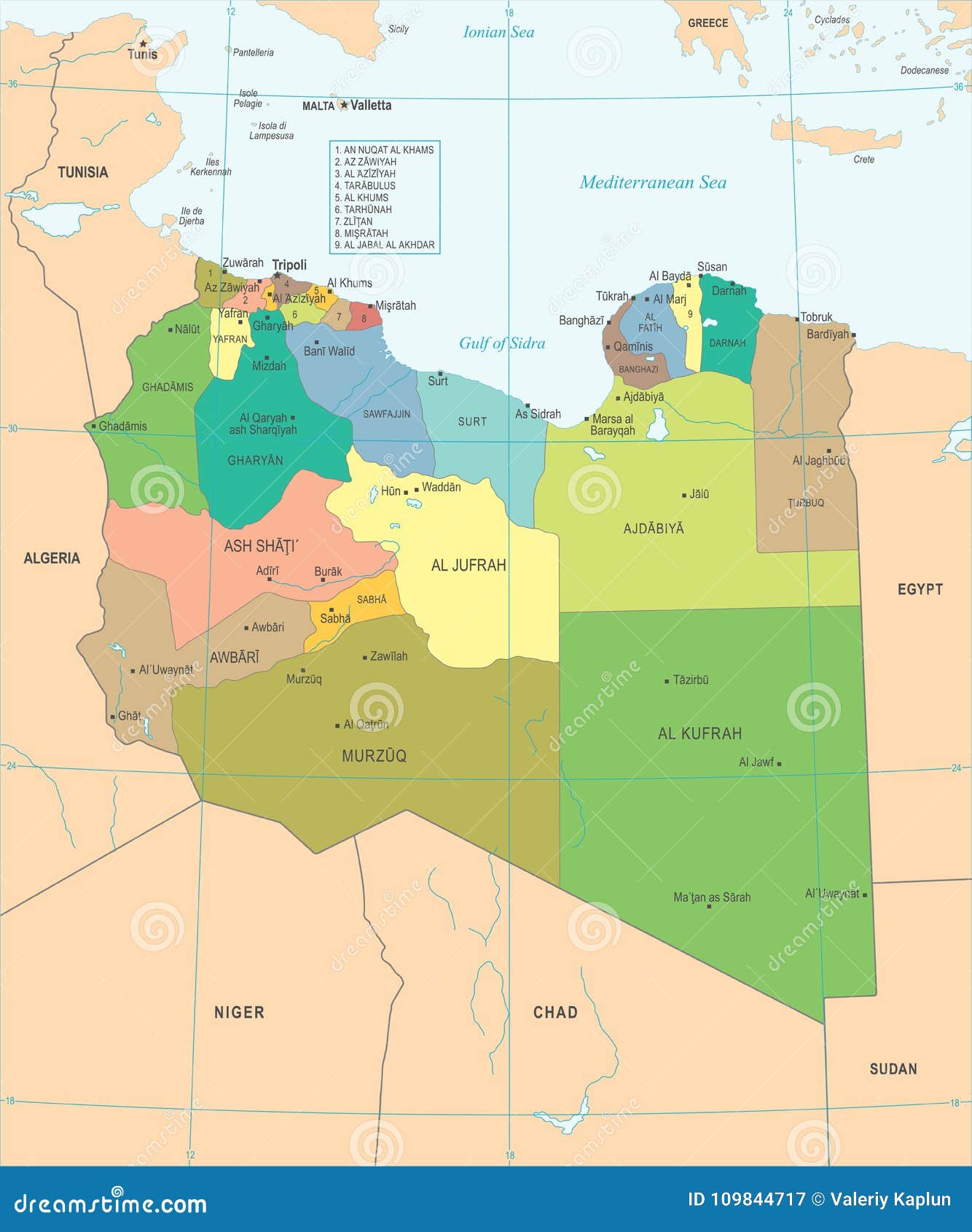 Libya Map - Detailed Vector Illustration Stock Illustration ...