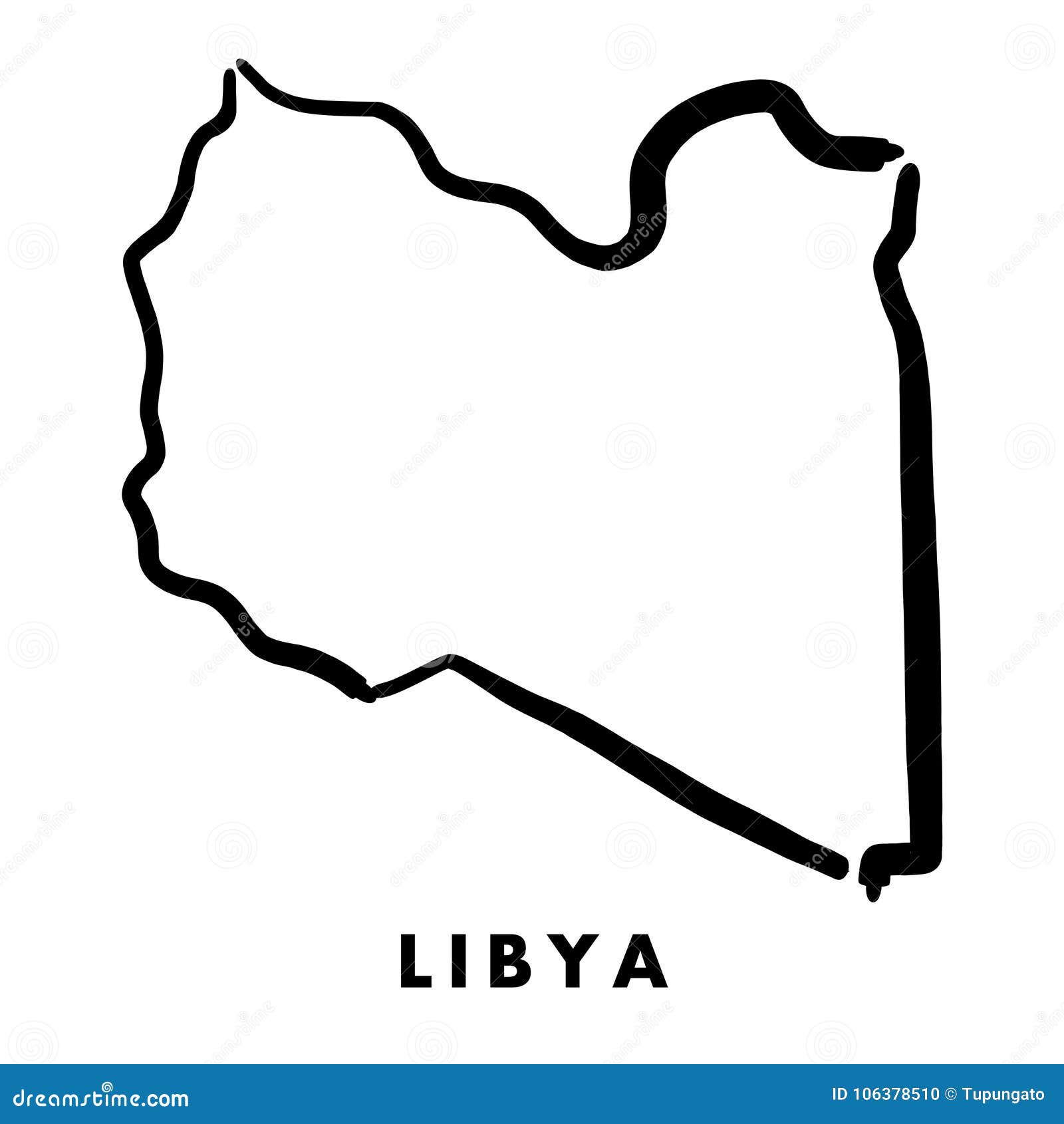 Blank Map Of Libya. High Quality Map State Of Libya With Provinces On ...