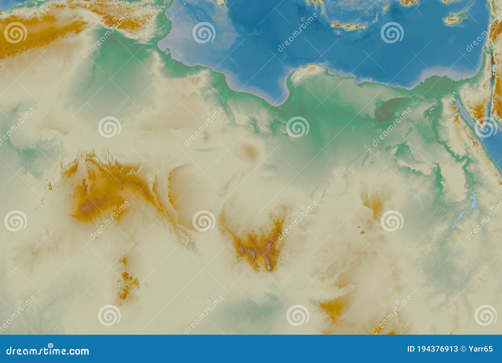 Libya Neighbourhood. Relief Stock Illustration - Illustration of africa ...