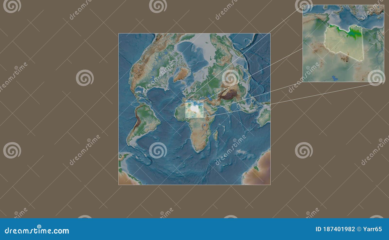 Libya - Physical. Area Extracted Stock Illustration - Illustration of ...