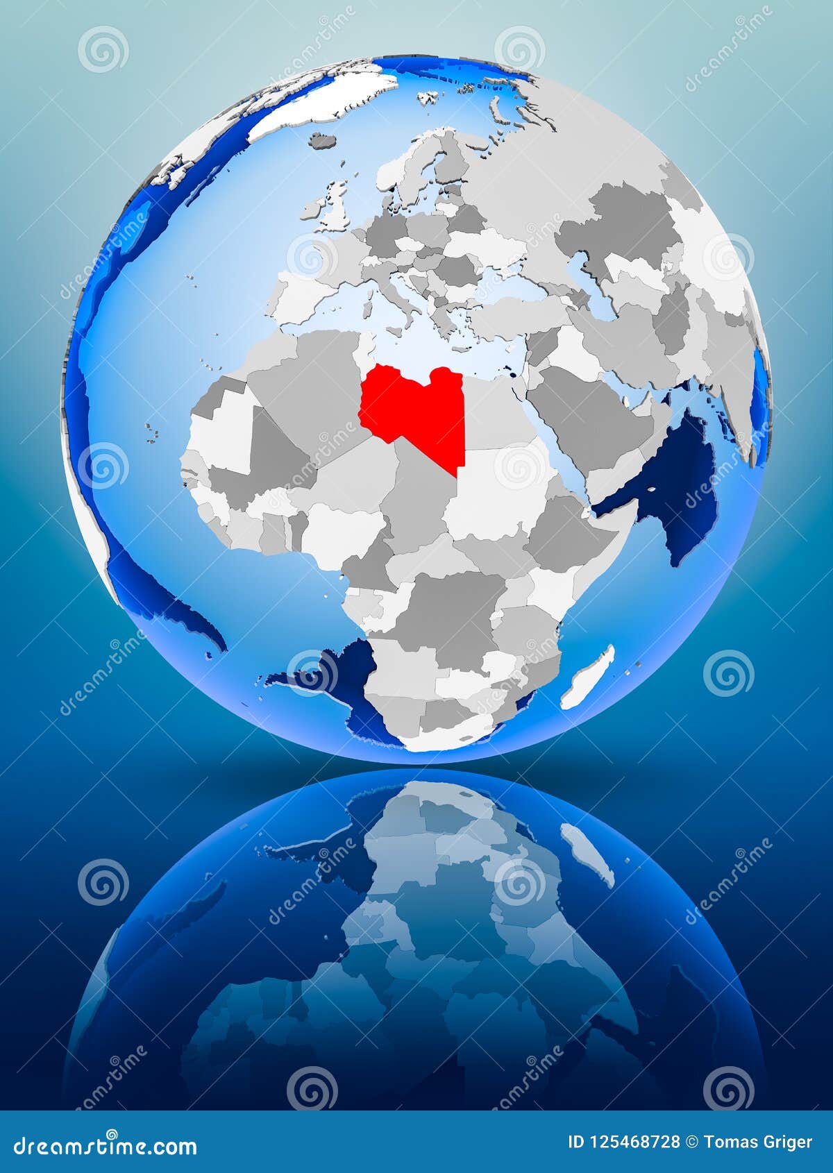 Libya on globe stock photo. Image of political, globe - 125468728