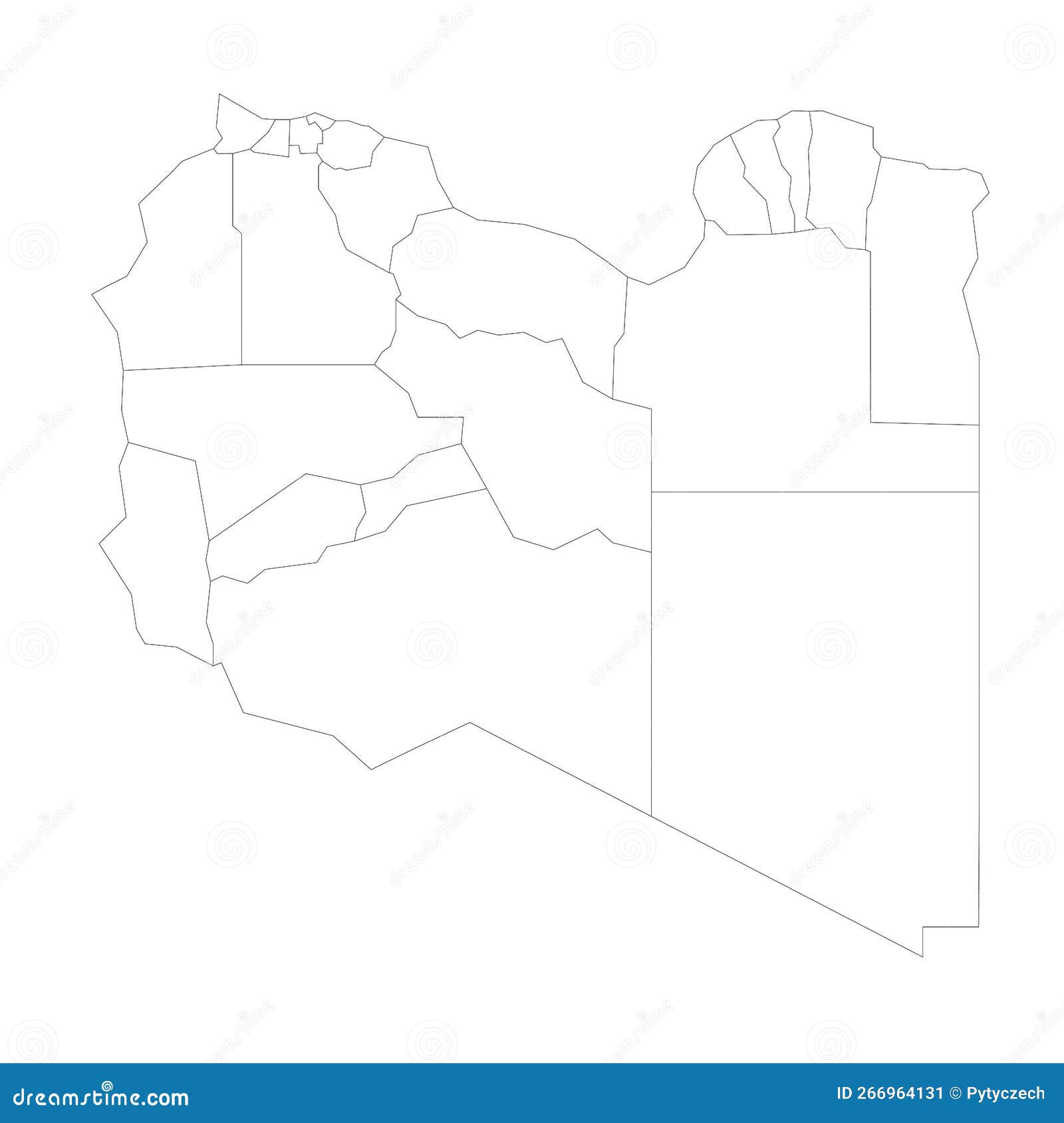 Libya Political Map of Administrative Divisions Stock Illustration ...