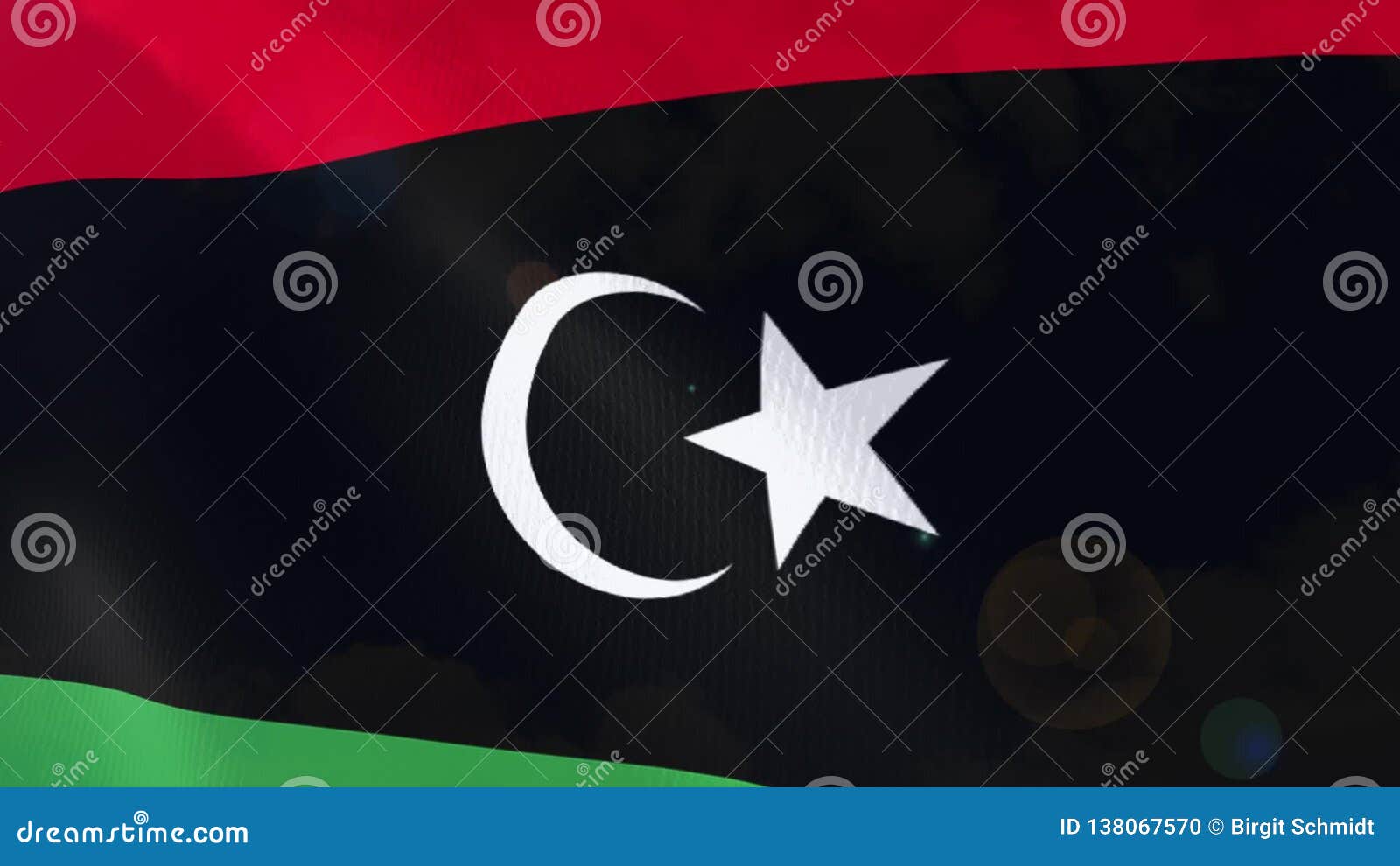 Libya Realistic Flag Animation. Stock Footage - Video of region, nation ...