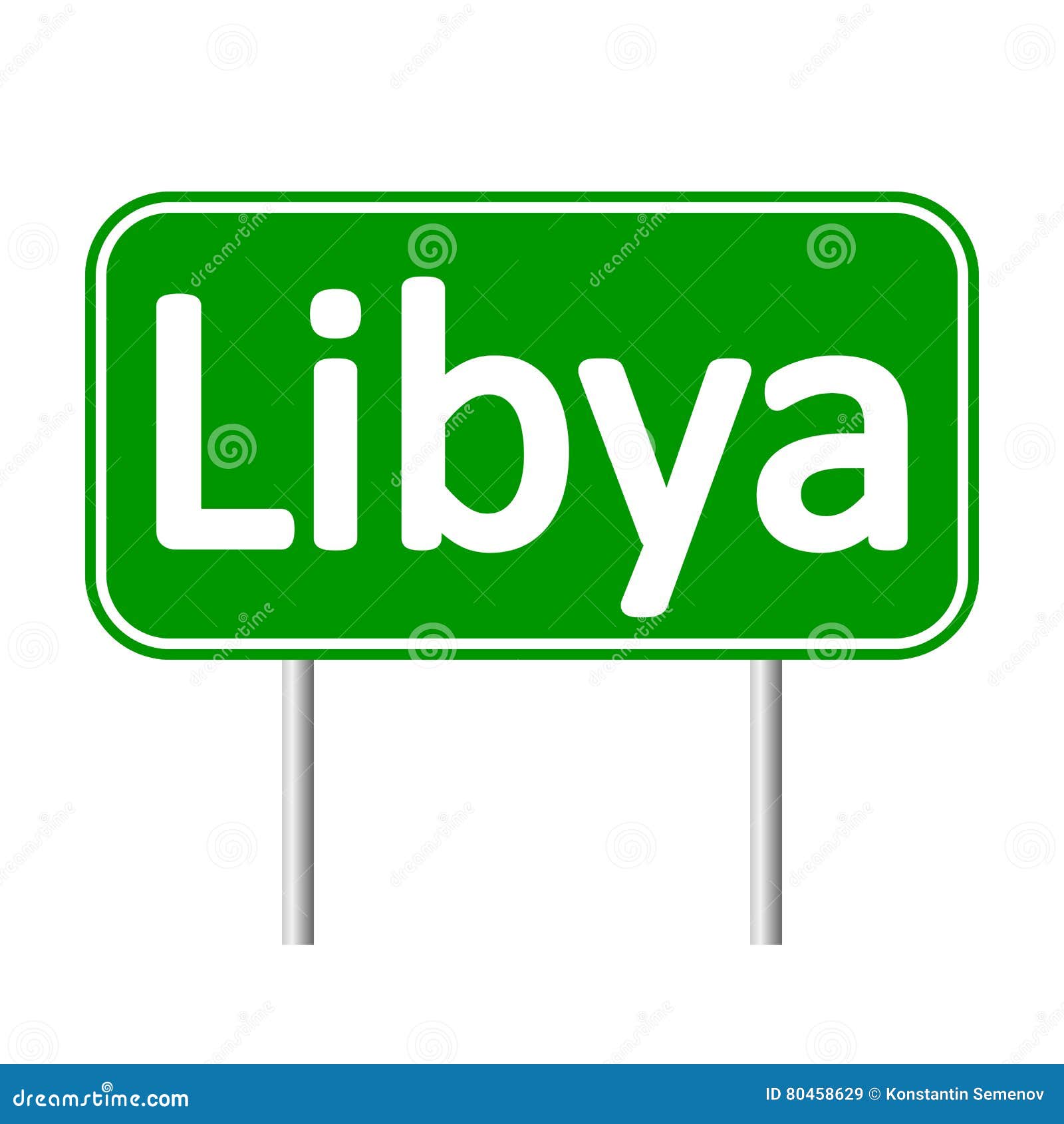 Libya road sign. stock illustration. Illustration of highway - 80458629