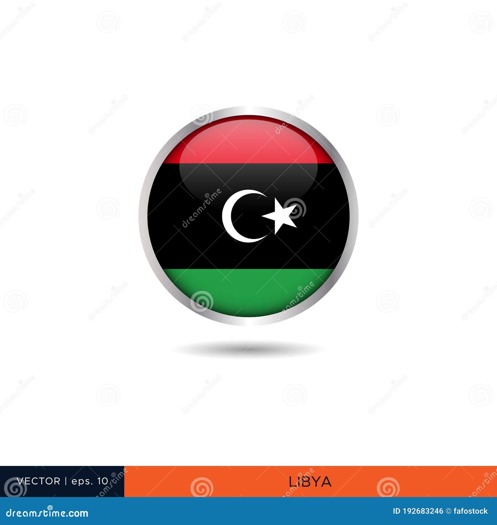 Libya Round Flag Vector Design. Stock Vector - Illustration of media ...