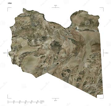 Libya Shape on White. High-res Satellite Stock Illustration ...