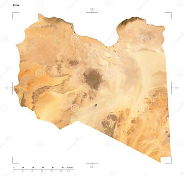 Libya Shape on White. Low-res Satellite Stock Illustration ...