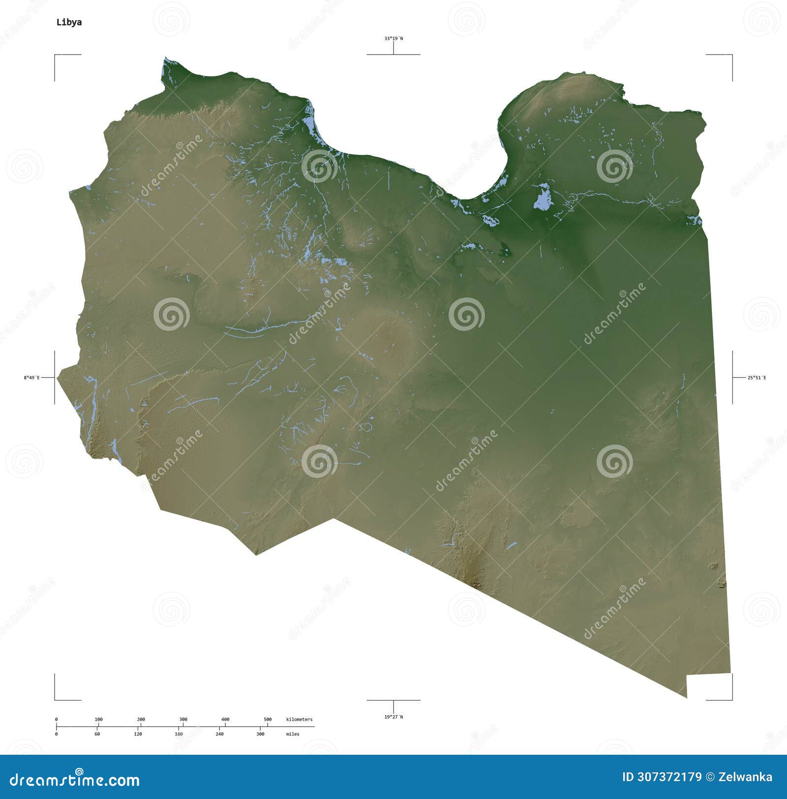 Libya shape on white. Pale stock illustration. Illustration of isolated ...