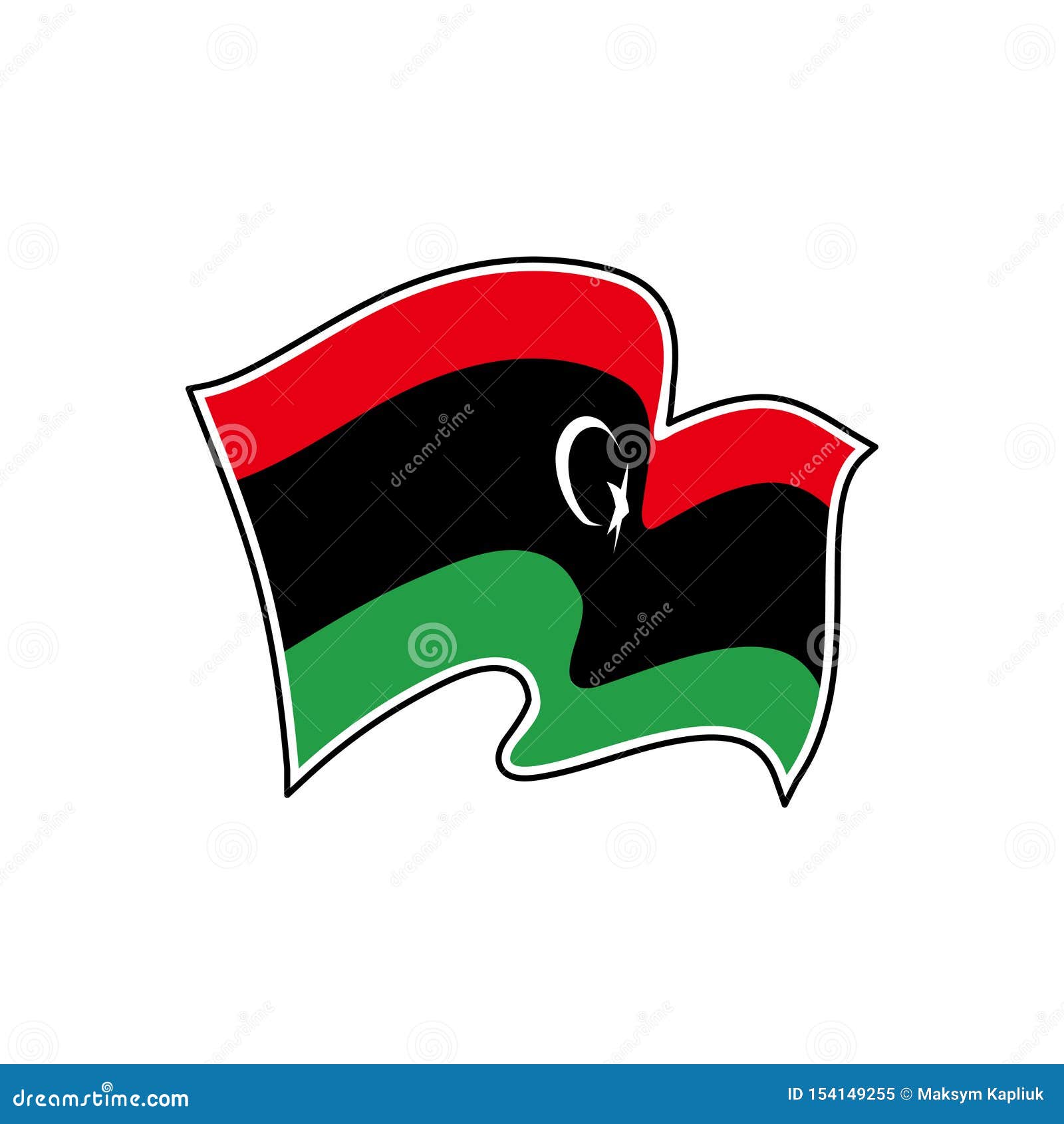 Libya Vector Flag. National Symbol of Libya Stock Vector - Illustration ...