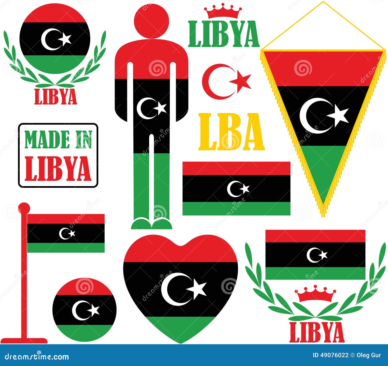 Libya stock vector. Illustration of abstract, collection - 49076022