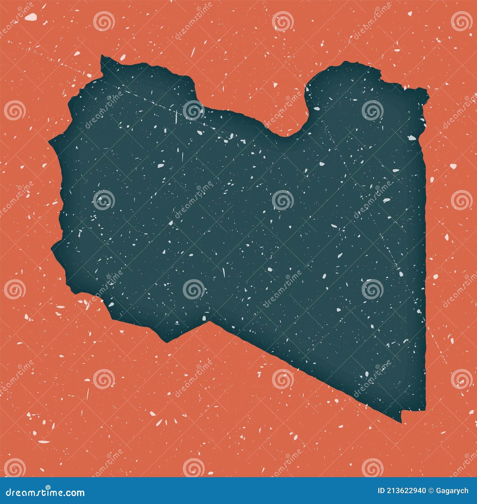 Libya vintage map. stock vector. Illustration of distress - 213622940