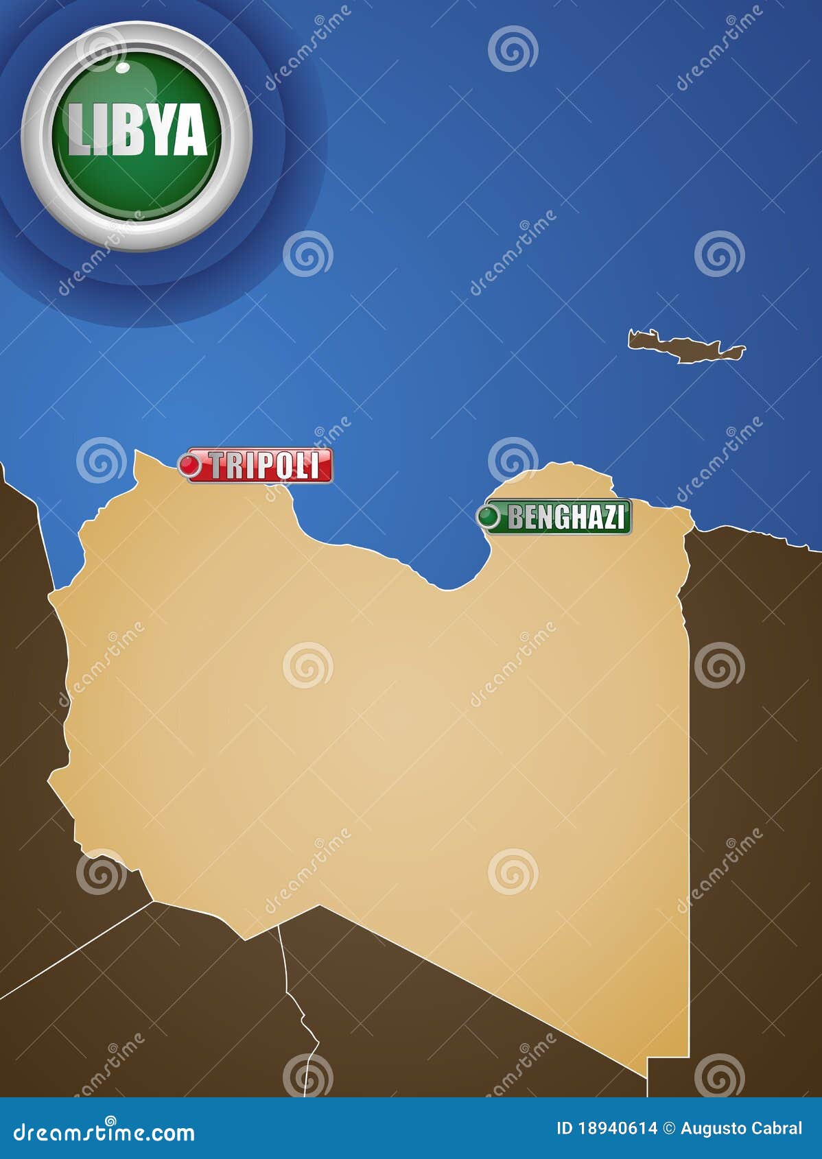 Libya War Map Vector Illustration | CartoonDealer.com #18940614