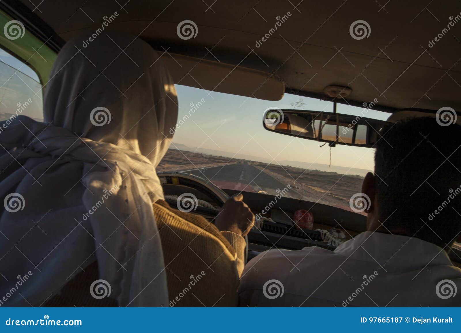 Libyan Desert, Egypt - December 26, 2006: Taxi Ride Trough Libya ...