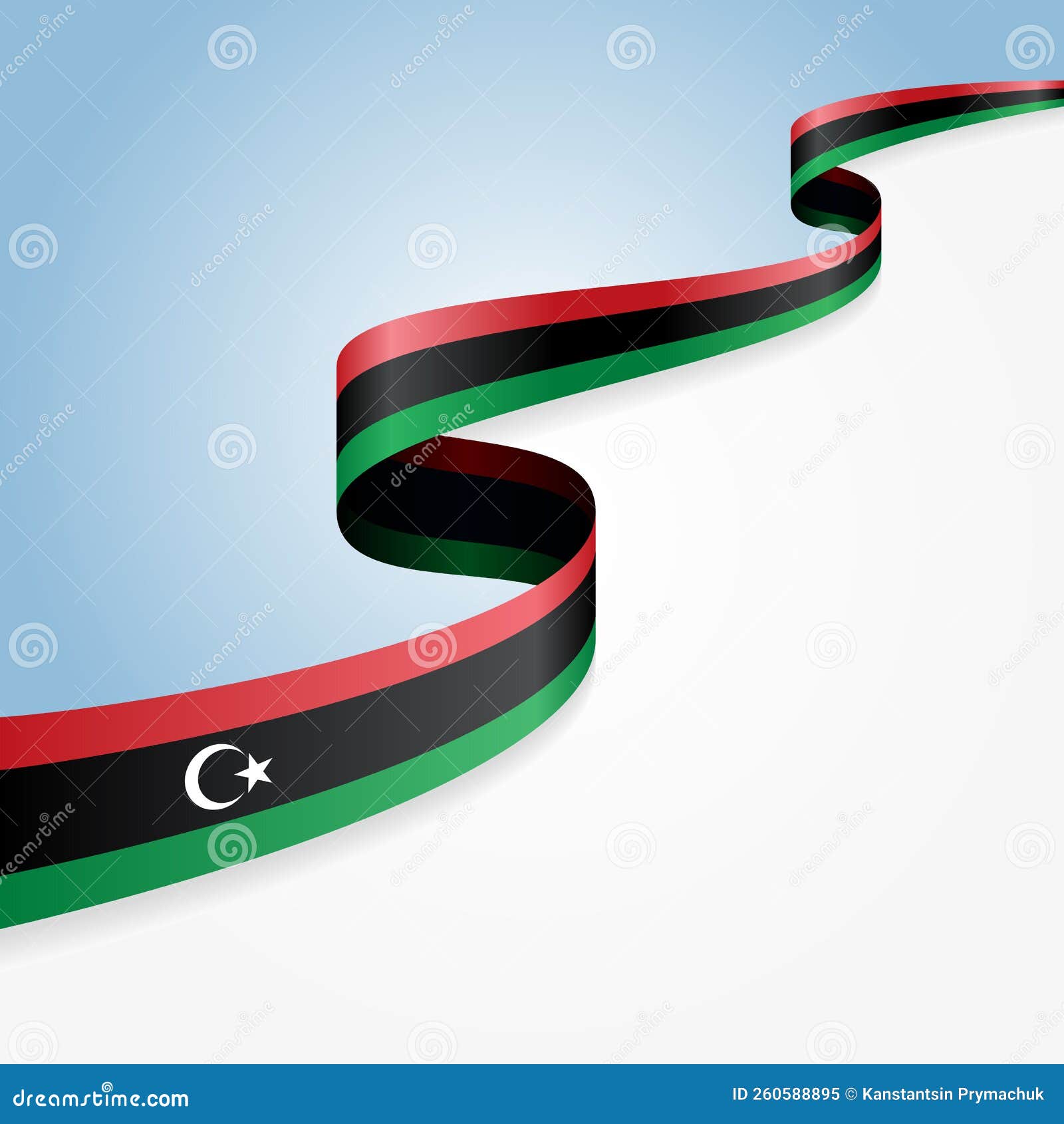 Libyan Flag Wavy Abstract Background. Vector Illustration. Stock Vector ...