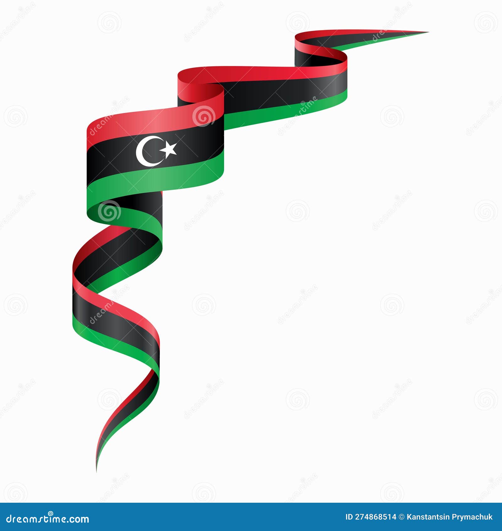Libyan Flag Wavy Abstract Background. Vector Illustration. Stock Vector ...