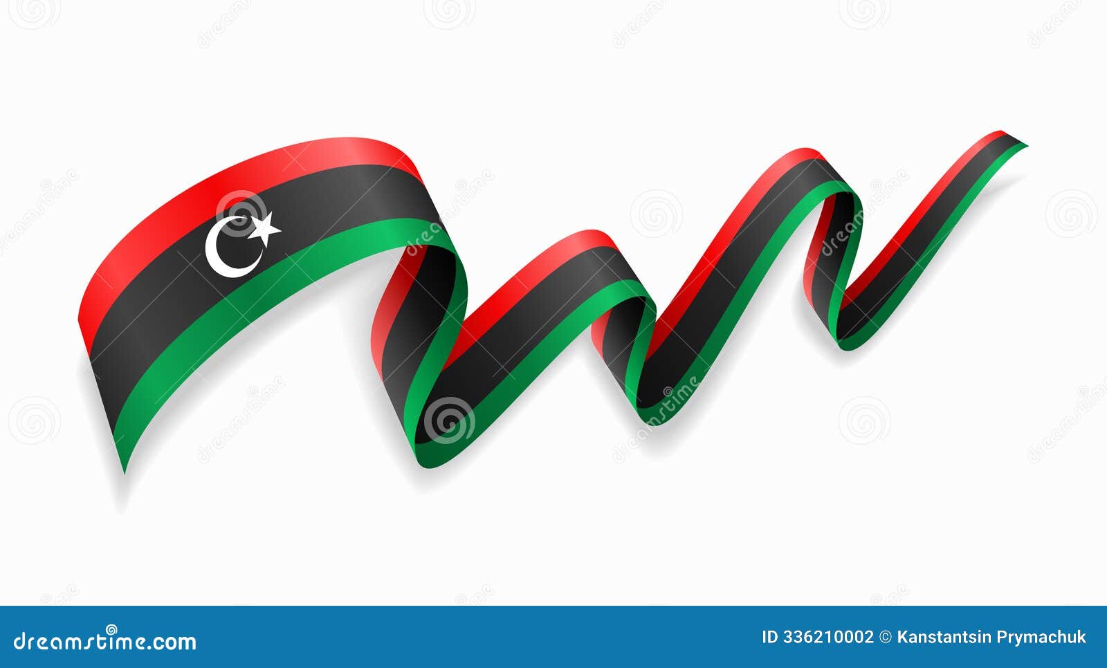 Libyan Flag Wavy Abstract Background. Vector Illustration. Stock ...