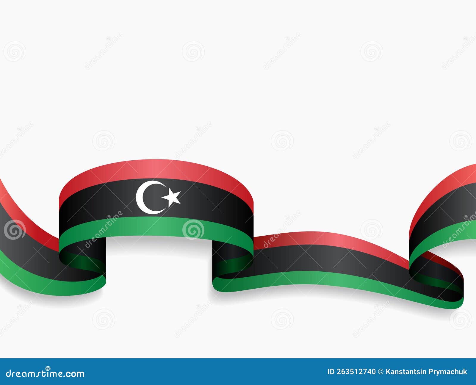 Libyan Flag Wavy Abstract Background. Vector Illustration. Stock Vector ...