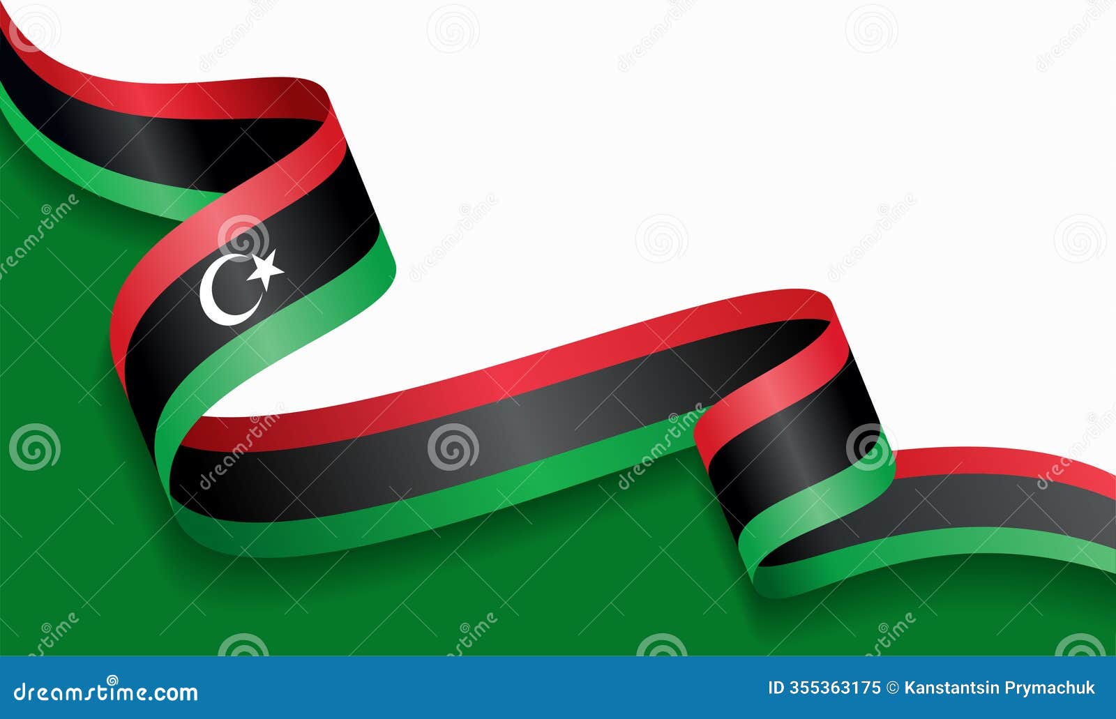 Libyan Flag Wavy Abstract Background. Vector Illustration. Stock Vector ...