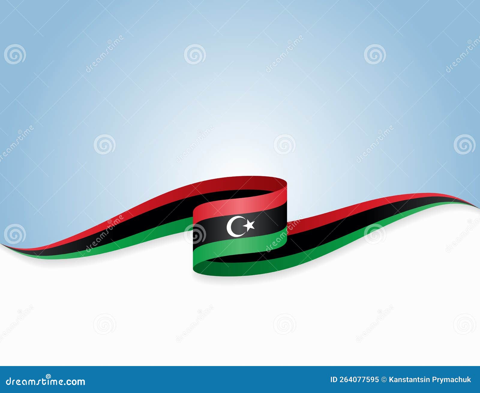Libyan Flag Wavy Background Layout. Vector Illustration ...