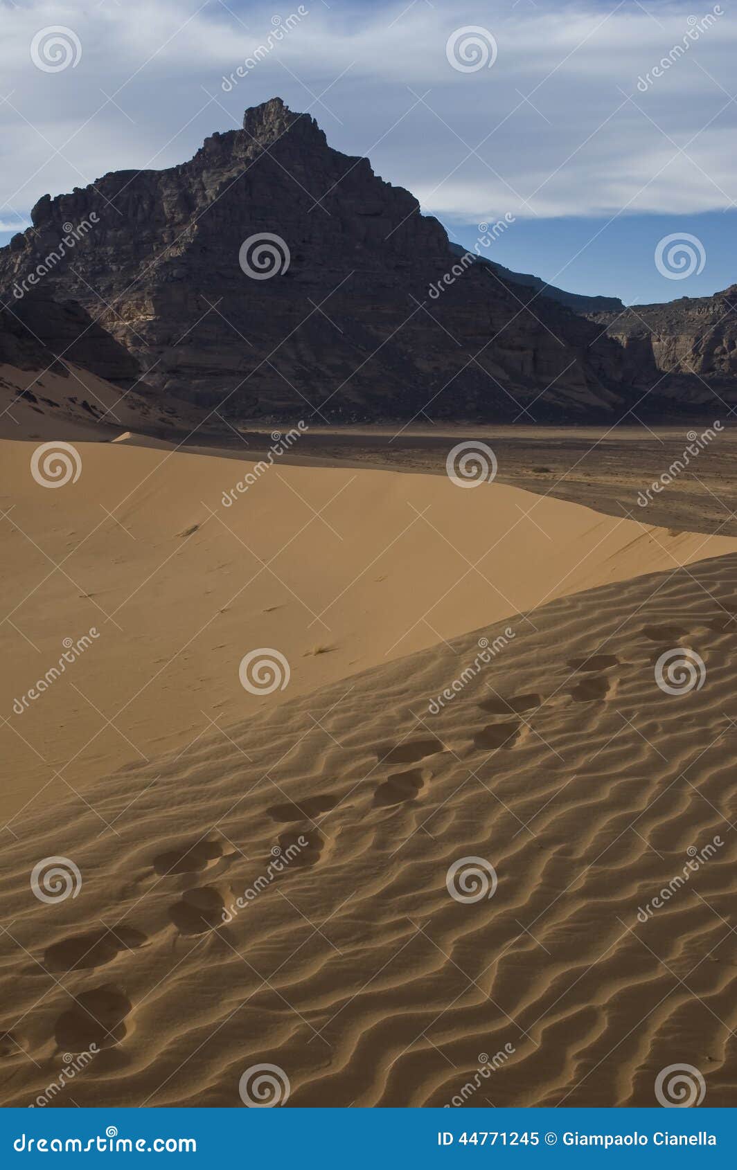 Libyan sahara stock image. Image of wild, mountain, landscape - 44771245