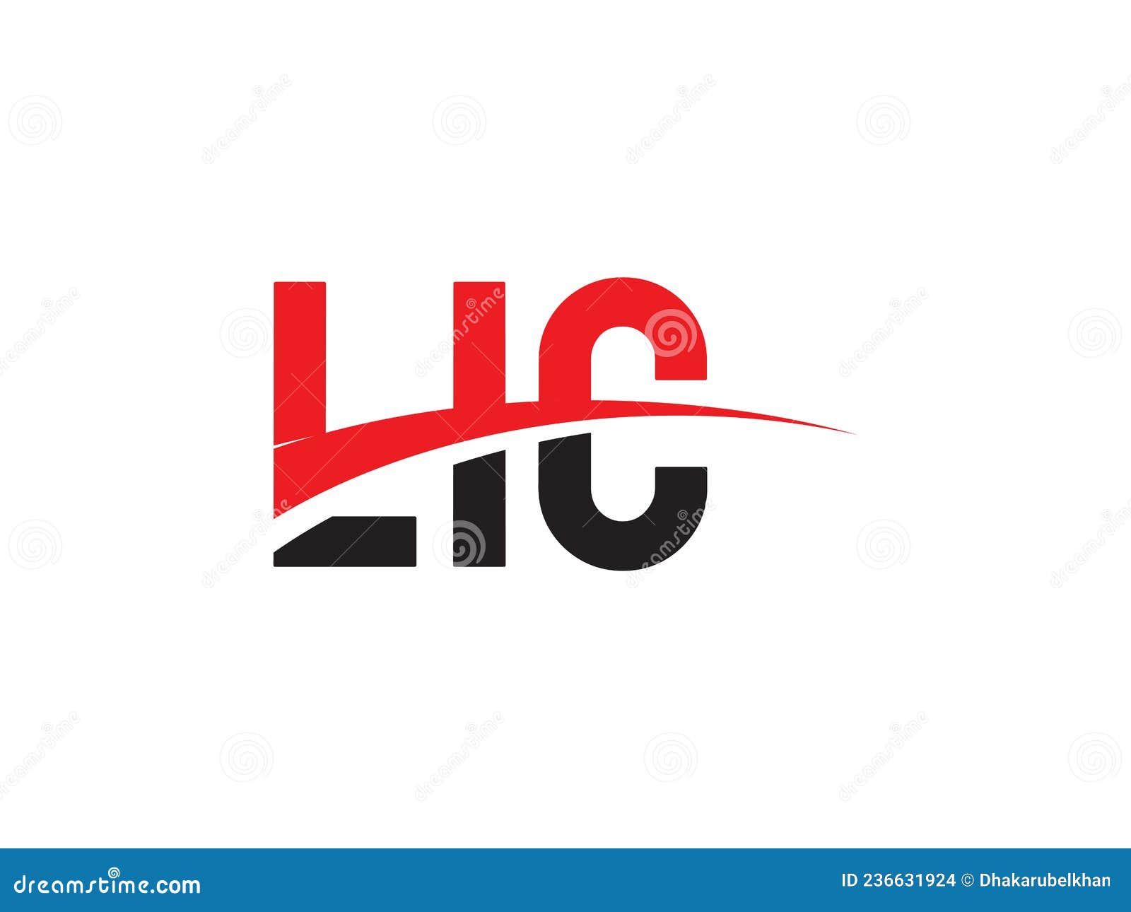 LIC Letter Initial Logo Design Stock Vector - Illustration of black ...