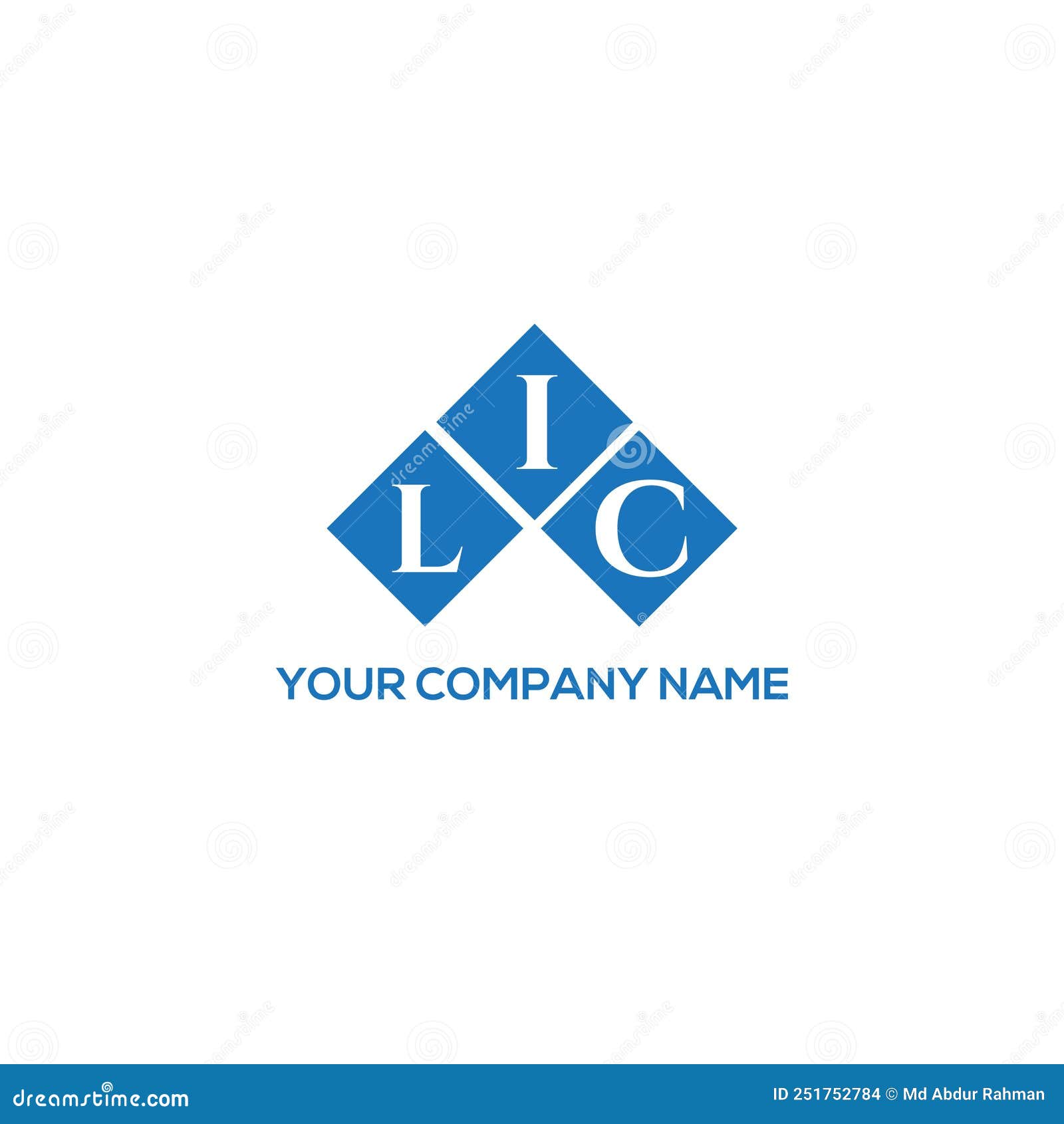 LIC Letter Logo Design on WHITE Background. LIC Creative Initials ...