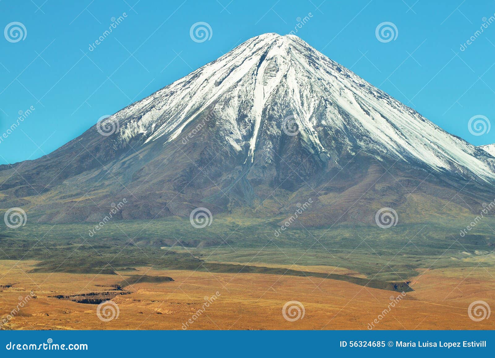 Licancabur volcano stock image. Image of majestic, america - 56324685
