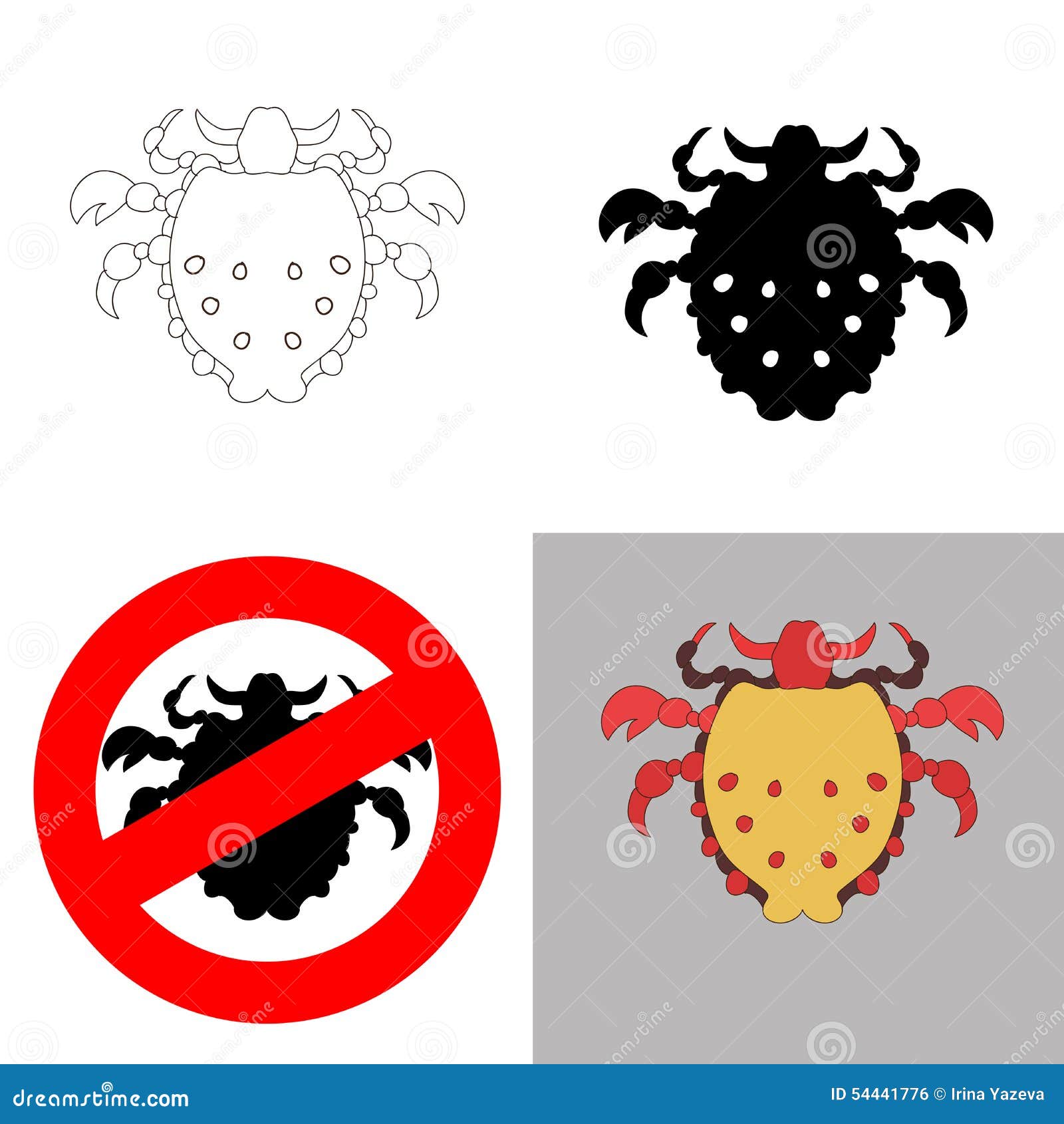 Cootie And Stop Cootie Sign Symbols Vector Design | CartoonDealer.com ...