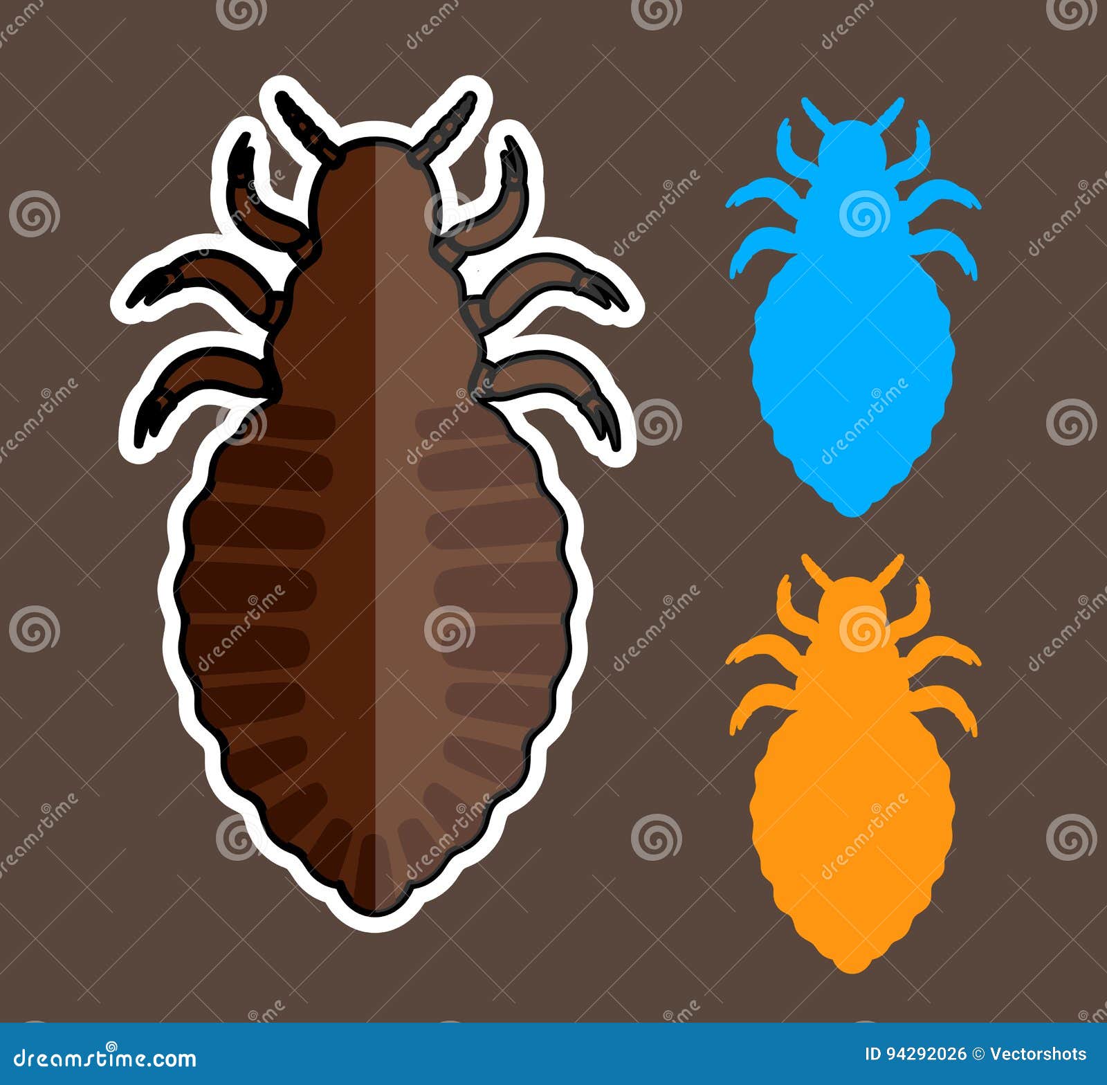Lice Insects stock vector. Illustration of grub, sign - 94292026