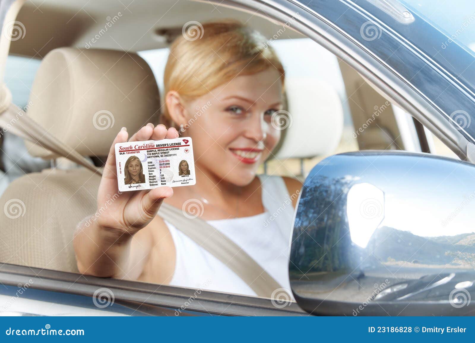 License stock photo. Image of girl, drivinglicense, driving - 23186828