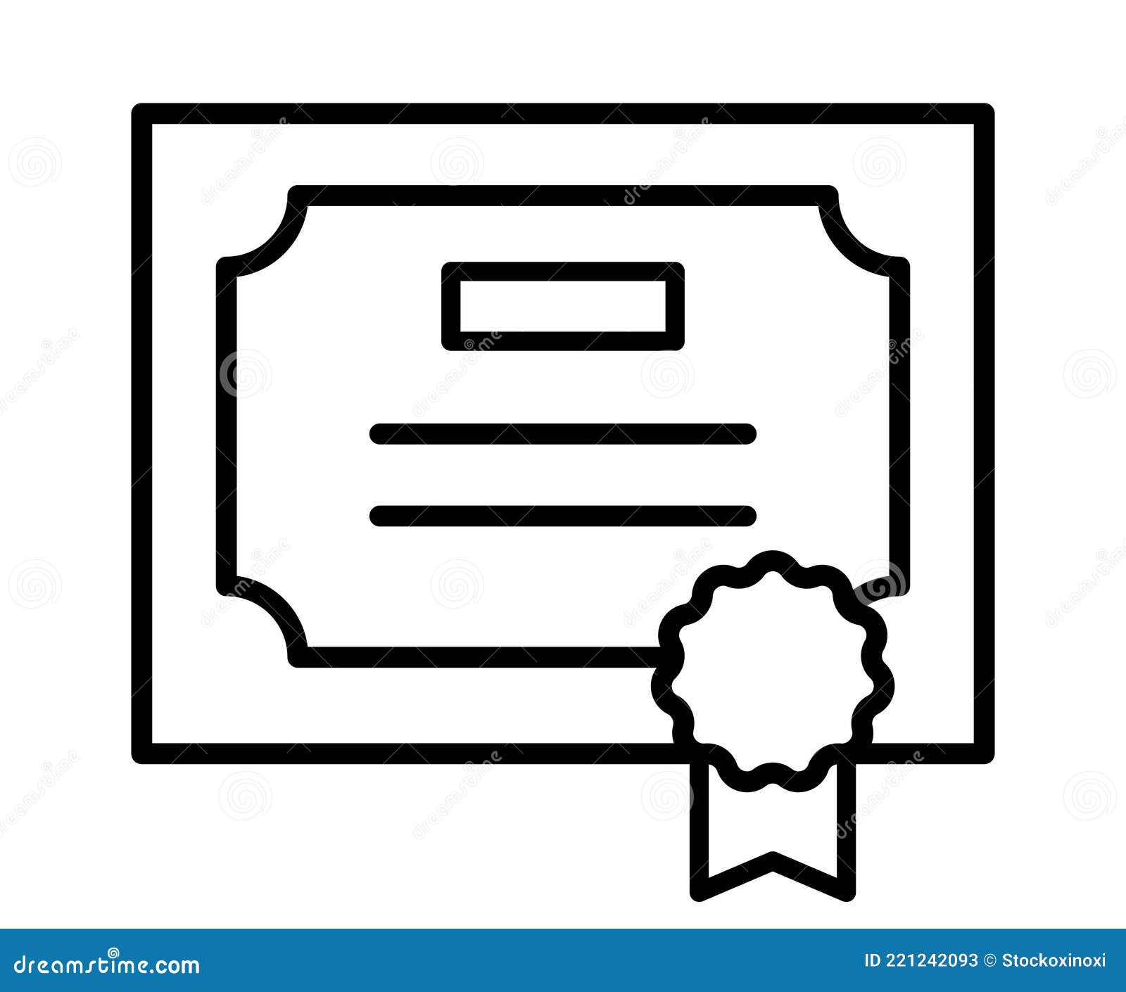 License Certificate Document Symbol Vector Icon Stock Vector ...