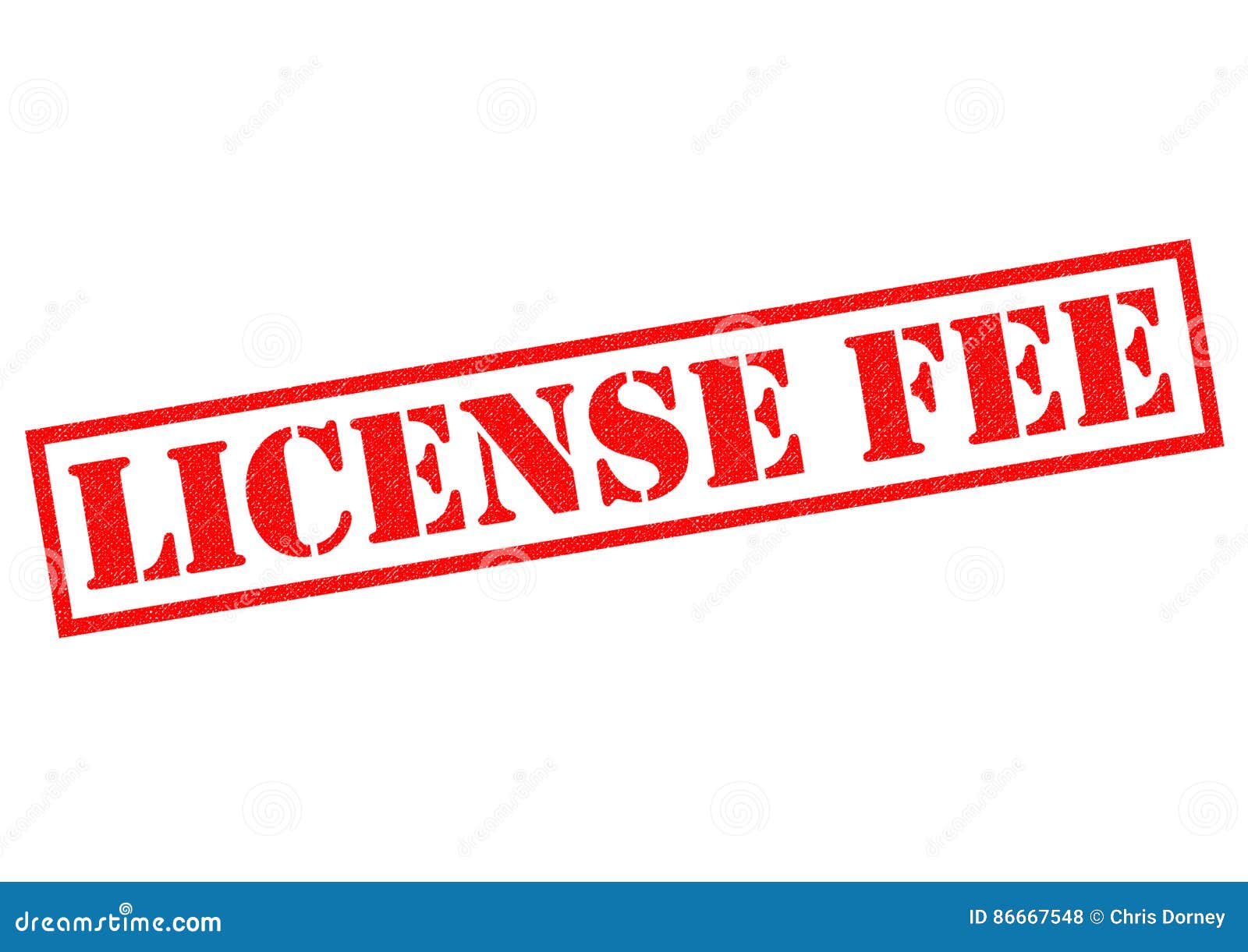 LICENSE FEE stock illustration. Illustration of heading - 86667548