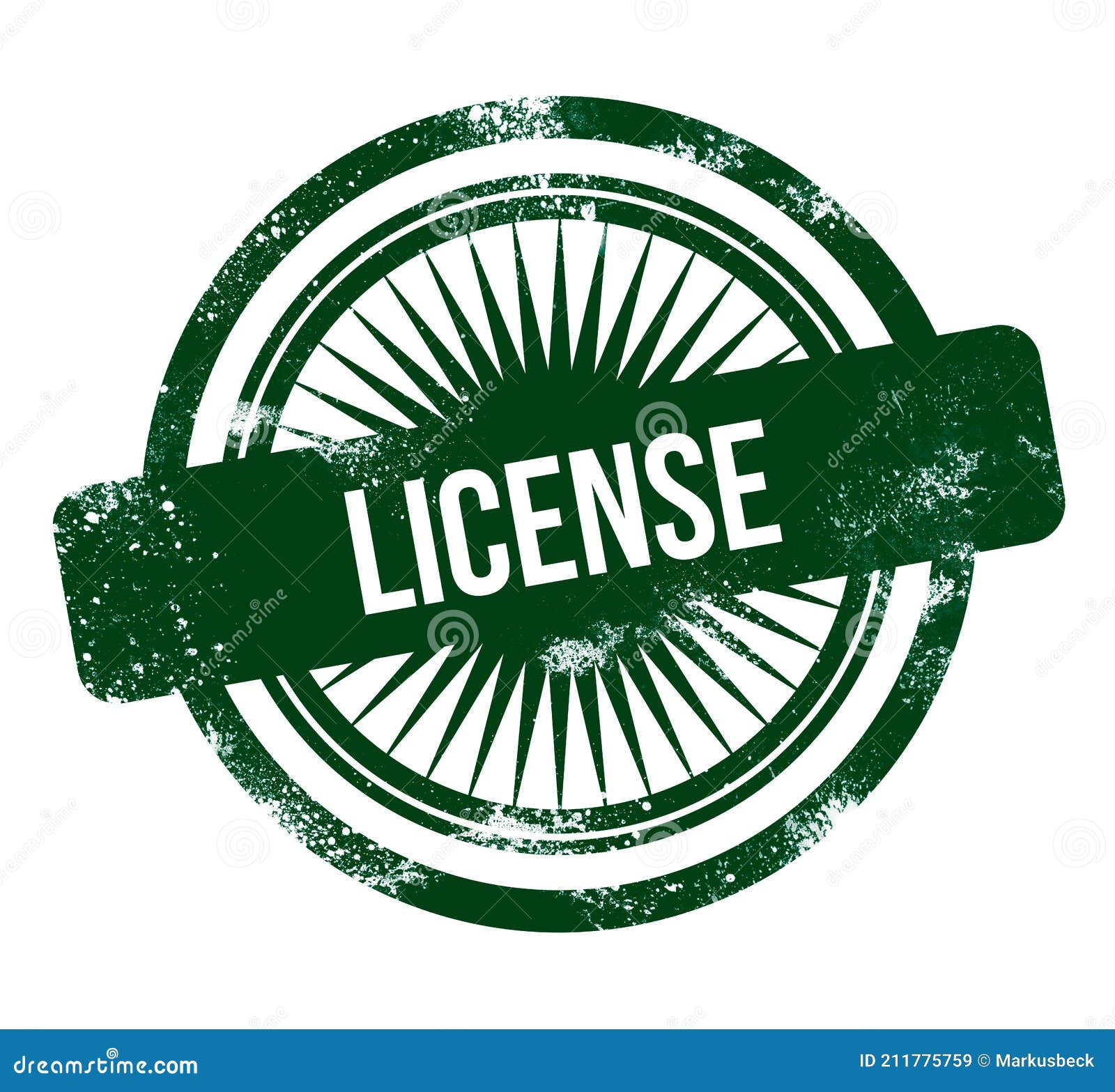 License - Green Grunge Stamp Stock Illustration - Illustration of ...