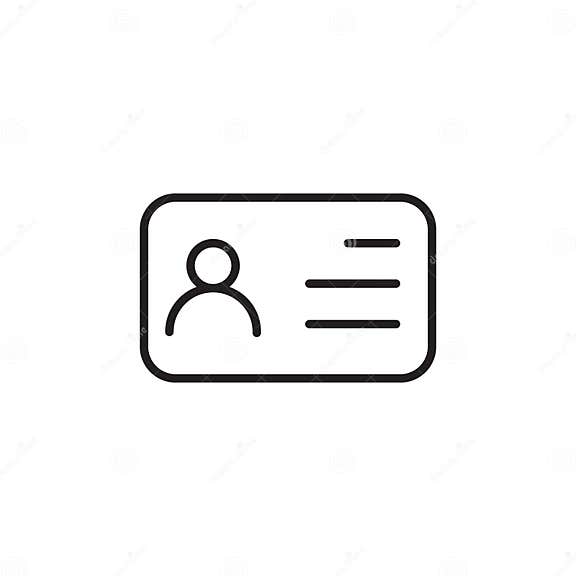 License Icon Outline Vector for Web Ui Stock Photo - Image of official ...