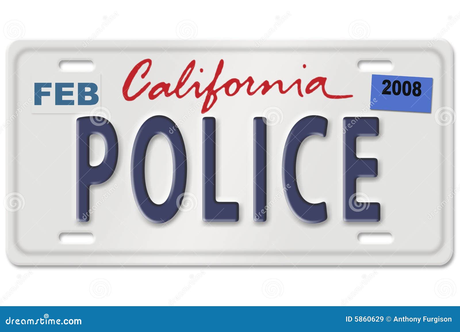 License plate stock image. Image of hollywood, cops, cost - 5860629