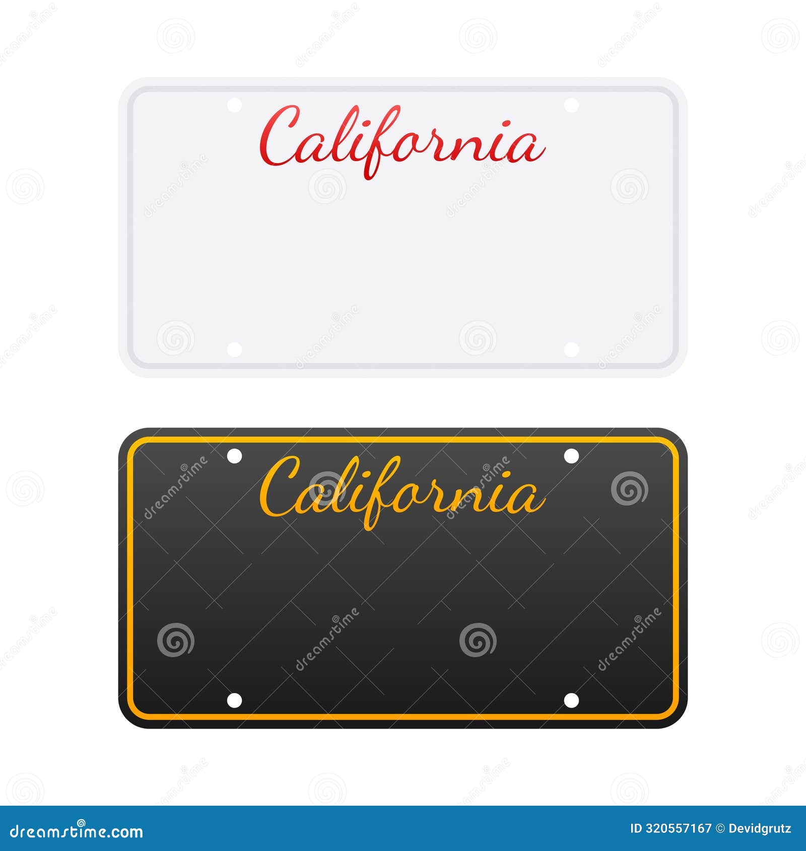 License Plate of California. Car Number Plate Stock Vector ...