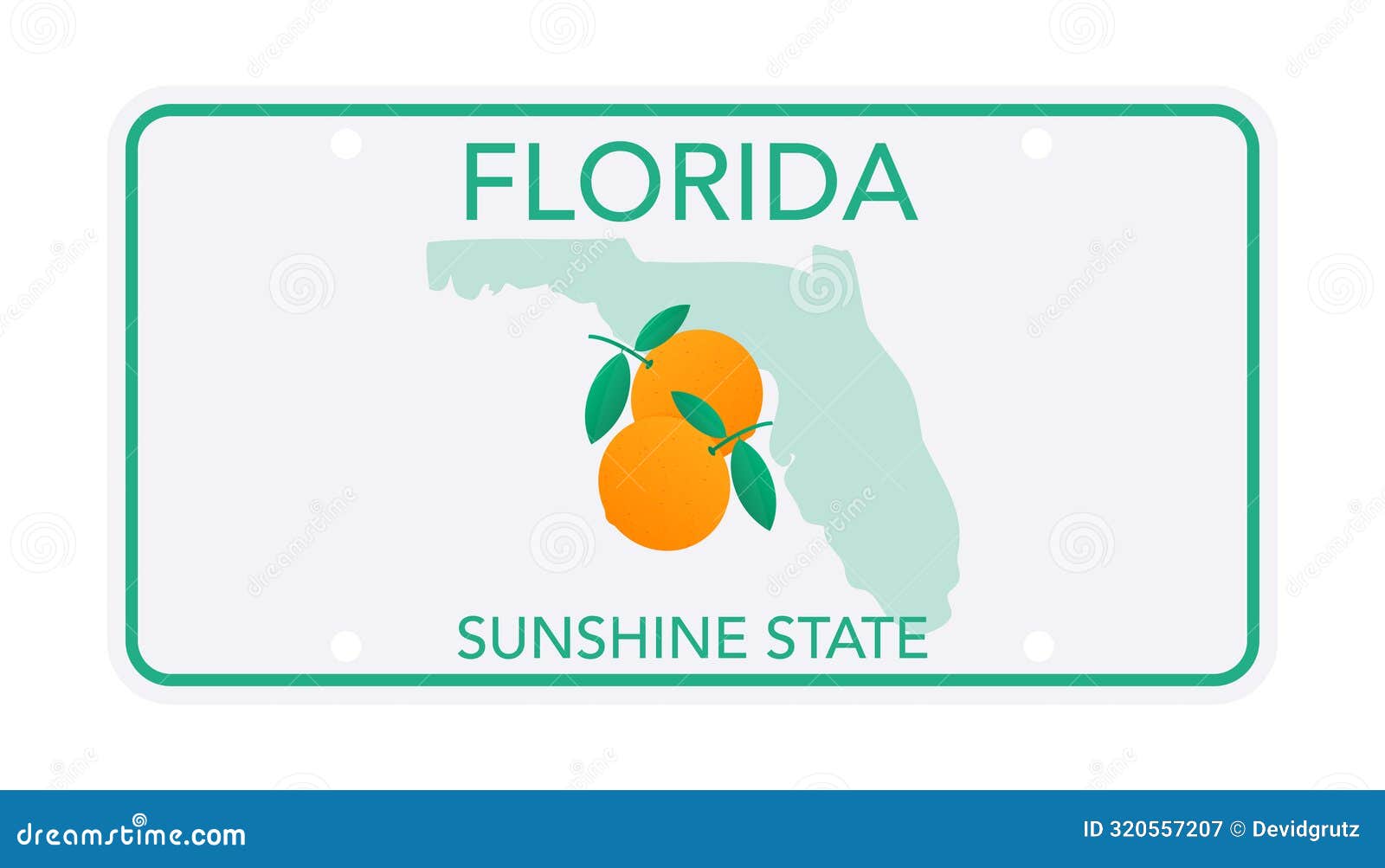 License Plate of Florida. Car Number Plate Stock Vector - Illustration ...