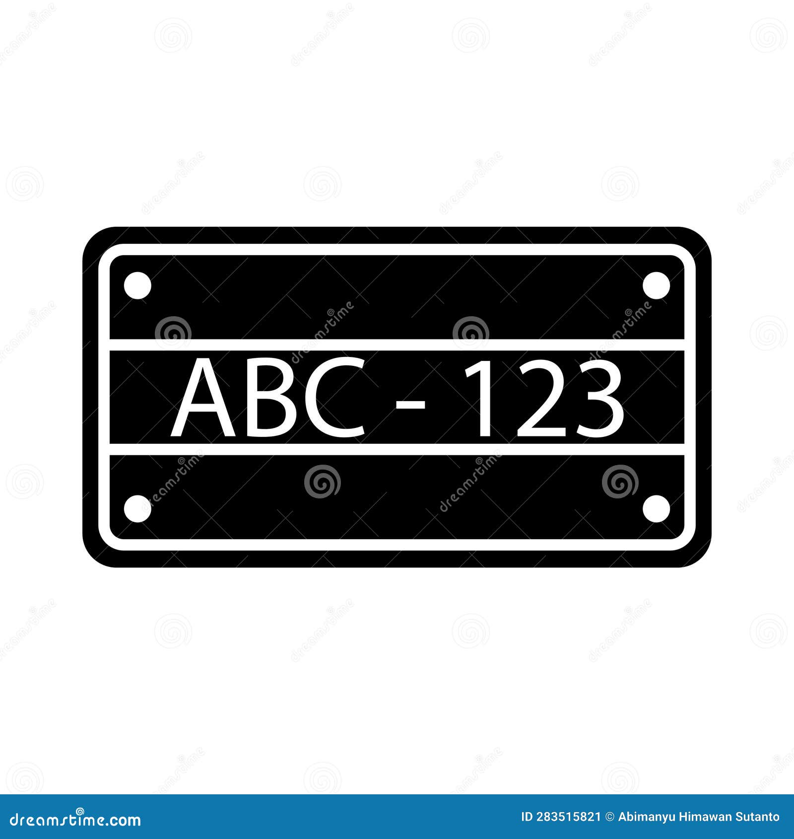 License plate icon vector stock vector. Illustration of visit - 283515821