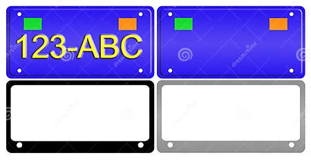 License Plate Illustration Set Stock Illustration - Illustration of ...