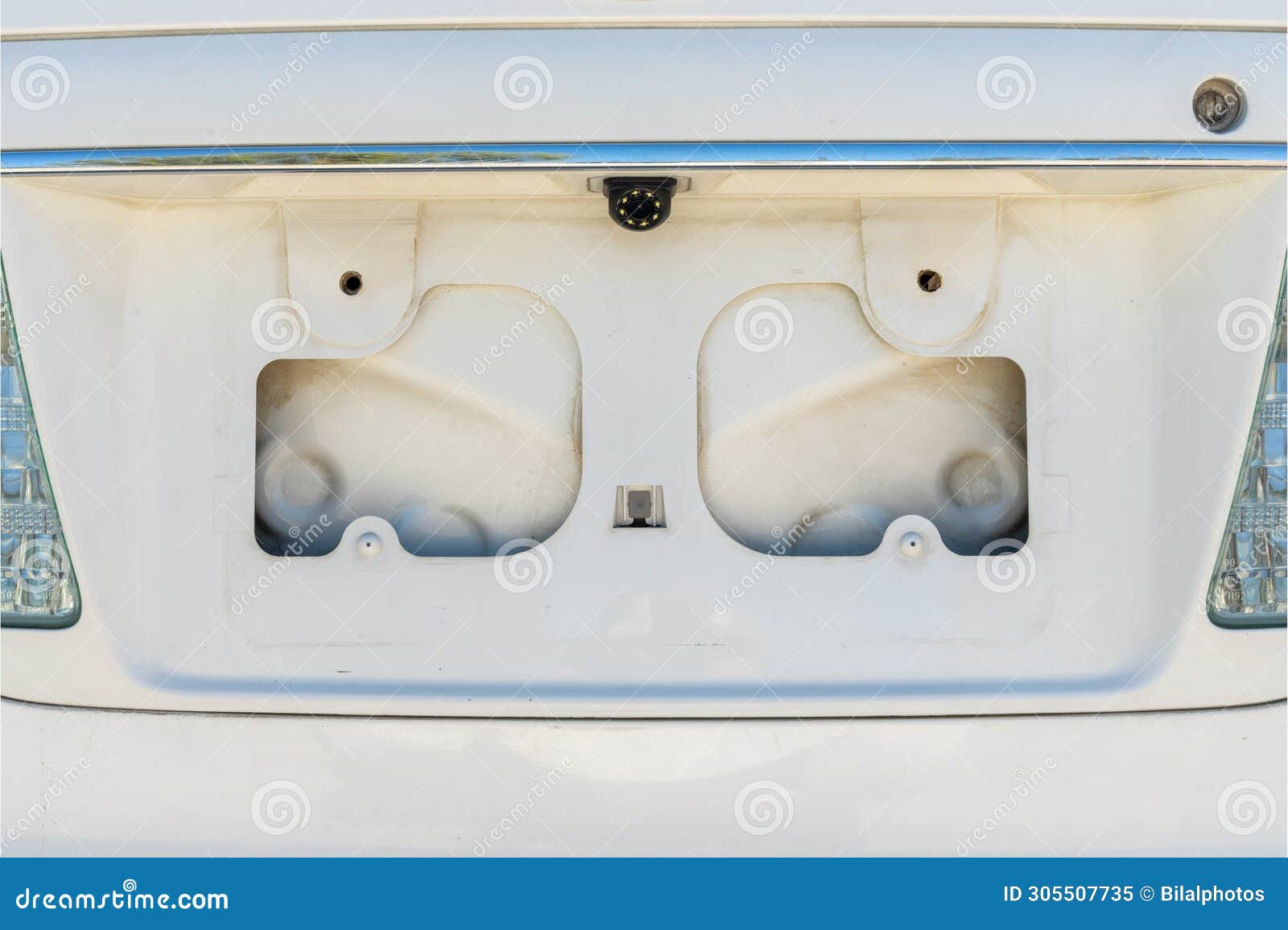 License Plate Place on a Car S Trunk Close-up Stock Image - Image of ...